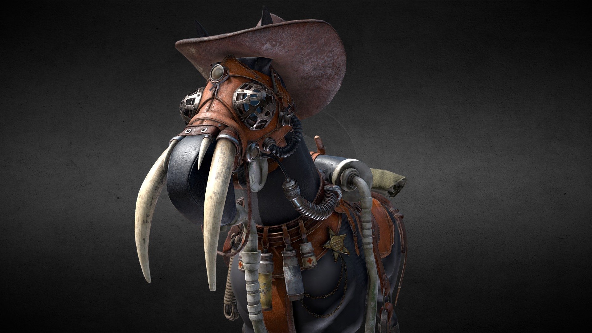 Horse Sheriff Armour Set - DAE Rustborn - 3D model by Valeria Balaneva ...