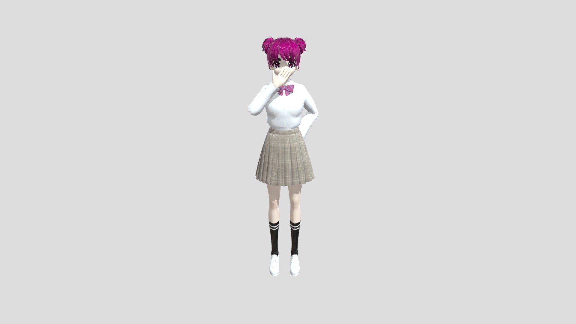 anime girl - Download Free 3D model by betton [f0e1772] - Sketchfab