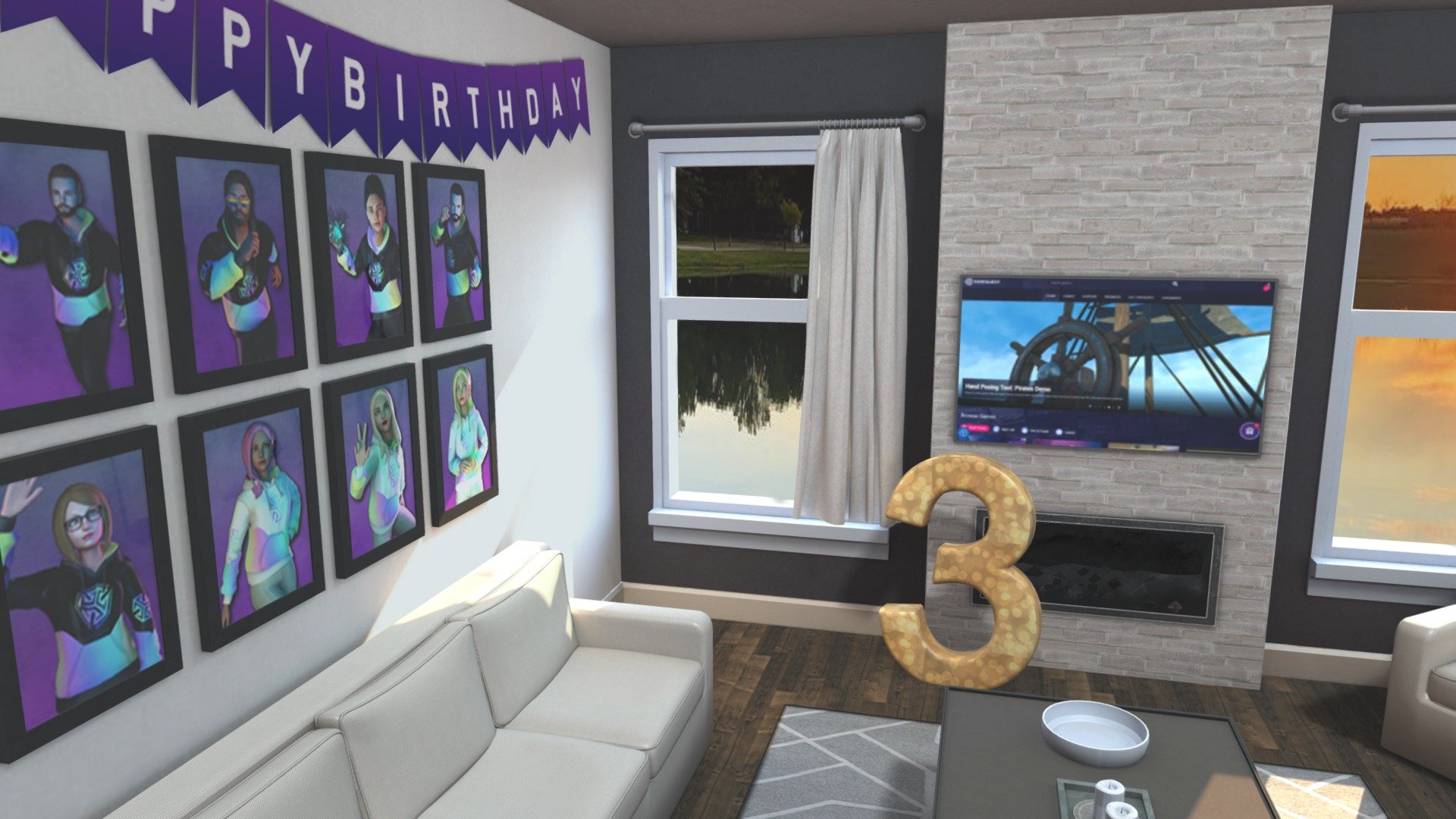 Living Room (Daytime) - Custom Home Environment - Download Free 3D ...