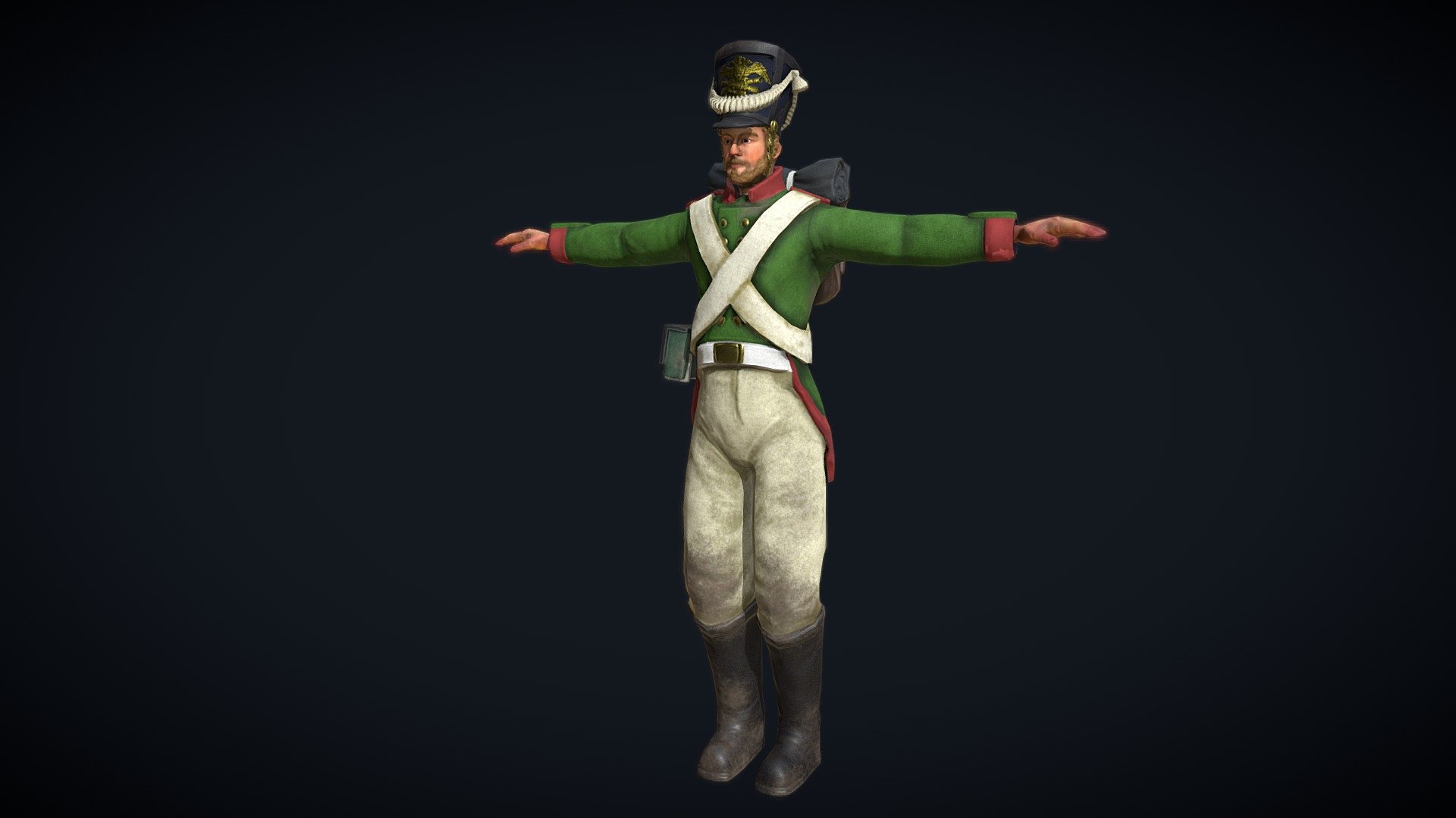 Russia soldier Napoleonic Wars 1812 - Buy Royalty Free 3D model by ...