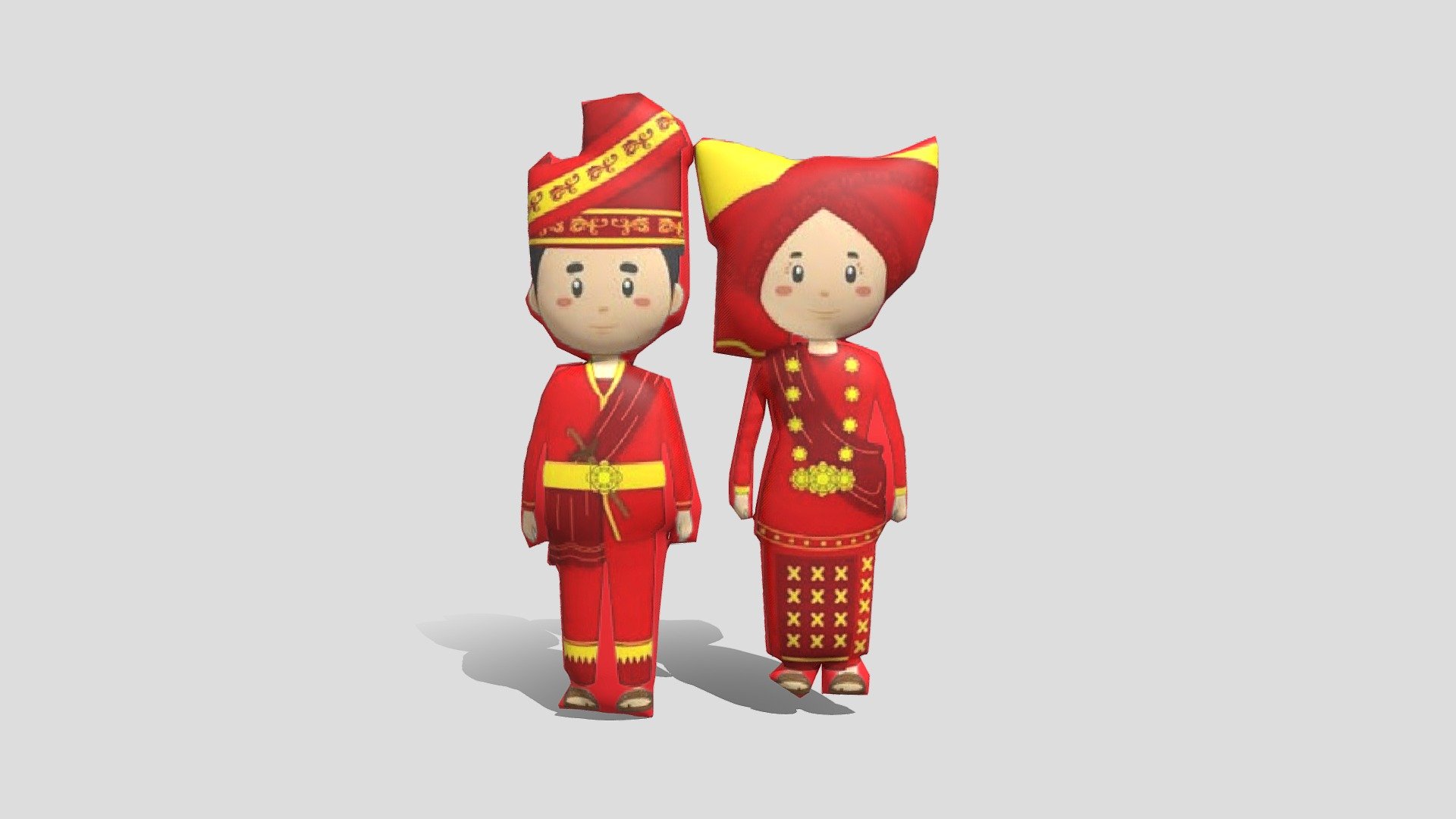 Baju Adat Sumatra Barat - 3D model by jamillaags [f0e7247] - Sketchfab
