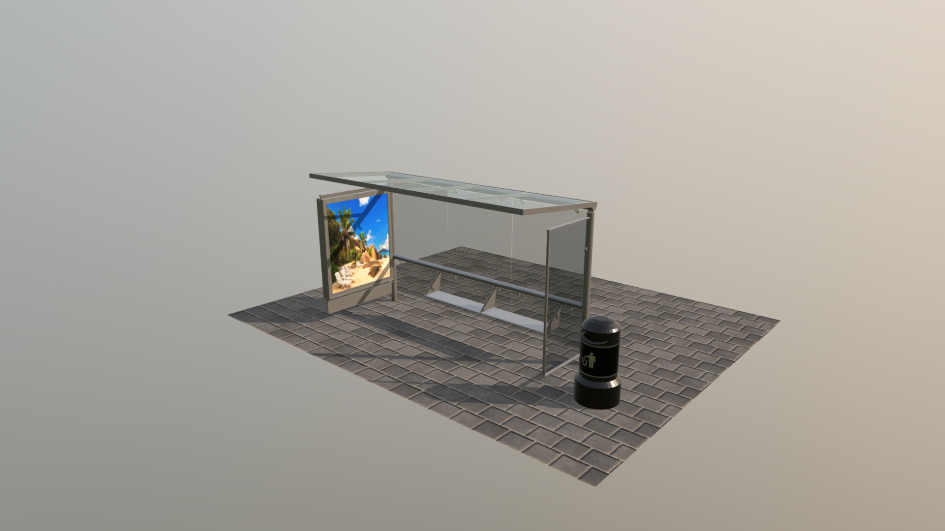 Bus stop - Download Free 3D model by Mentalist (@Mentailst) [f0e7ff7 ...