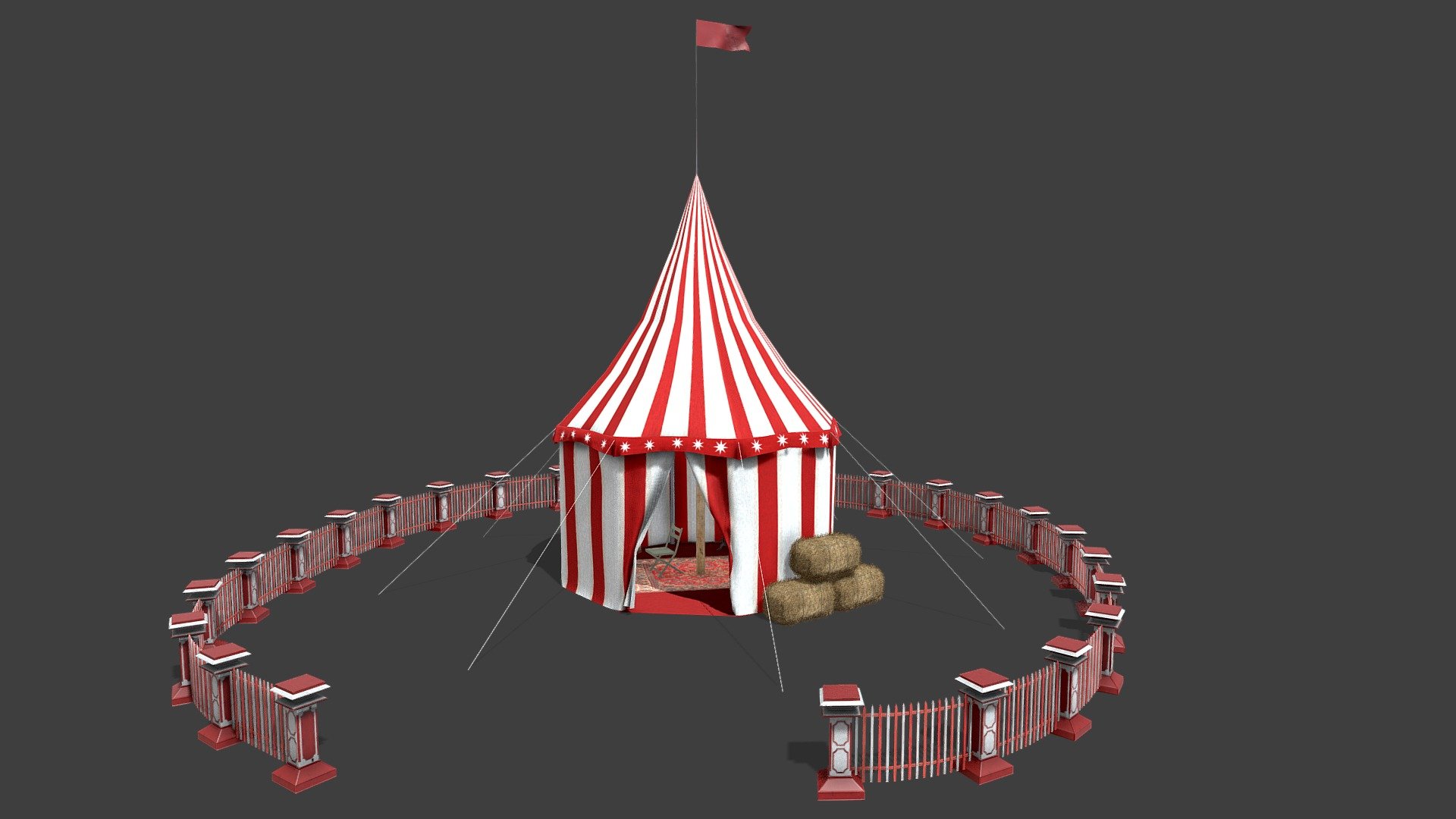 Circus tent with props inside scene - Buy Royalty Free 3D model by ...