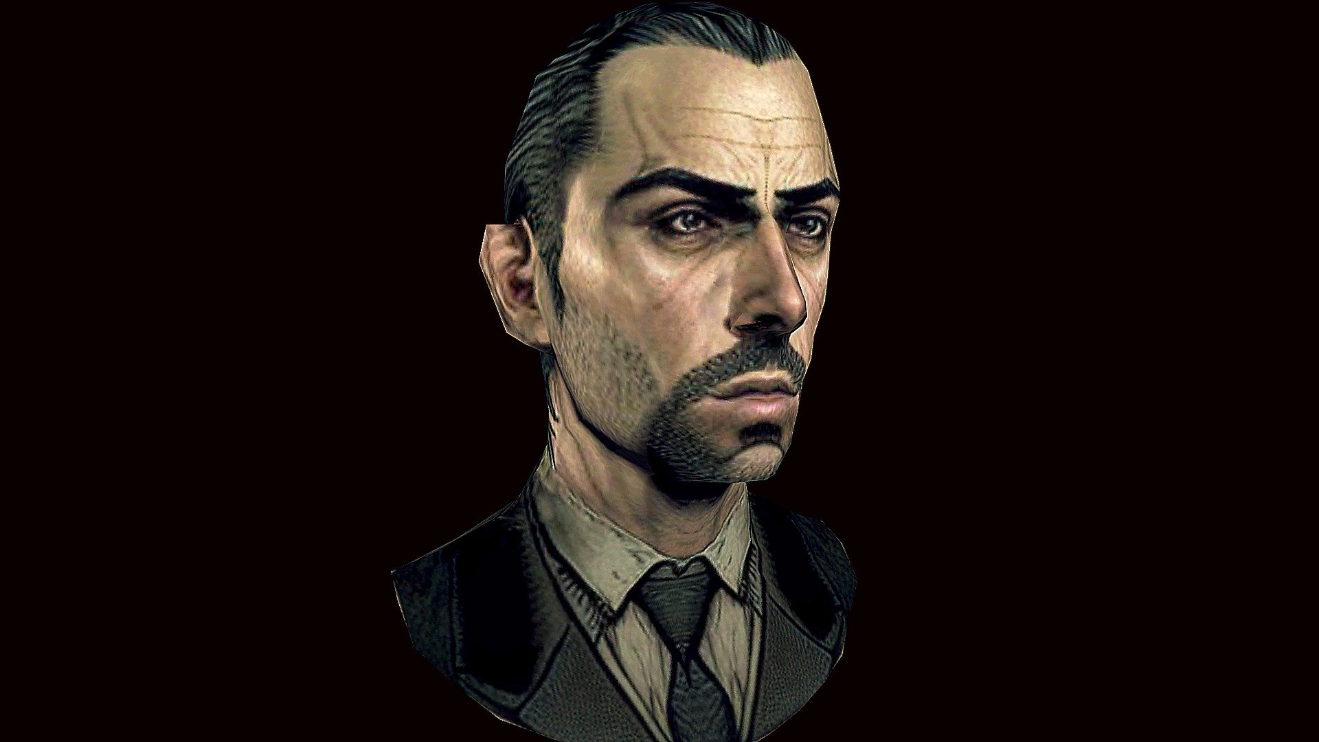 Noir Detective Portrait #1 (Stylized Handpaint) - 3D model by the ...