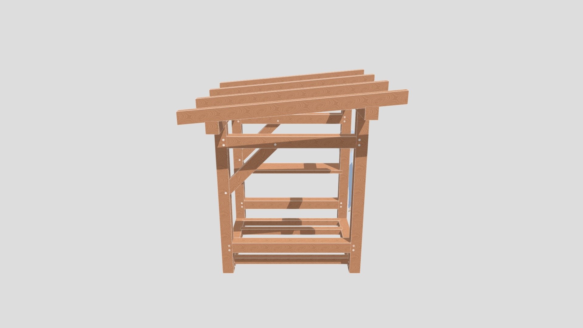 Timber Frame Outhouse - 3D model by BIGWOOD [f0f2a76] - Sketchfab