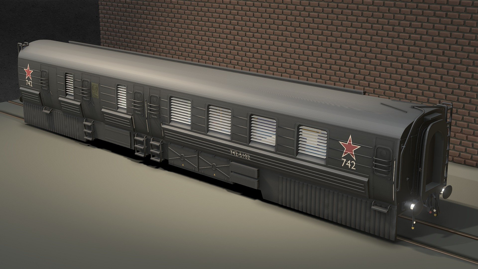 Soviet Armoured Train - Carriage 1 - Buy Royalty Free 3D model by Nth ...
