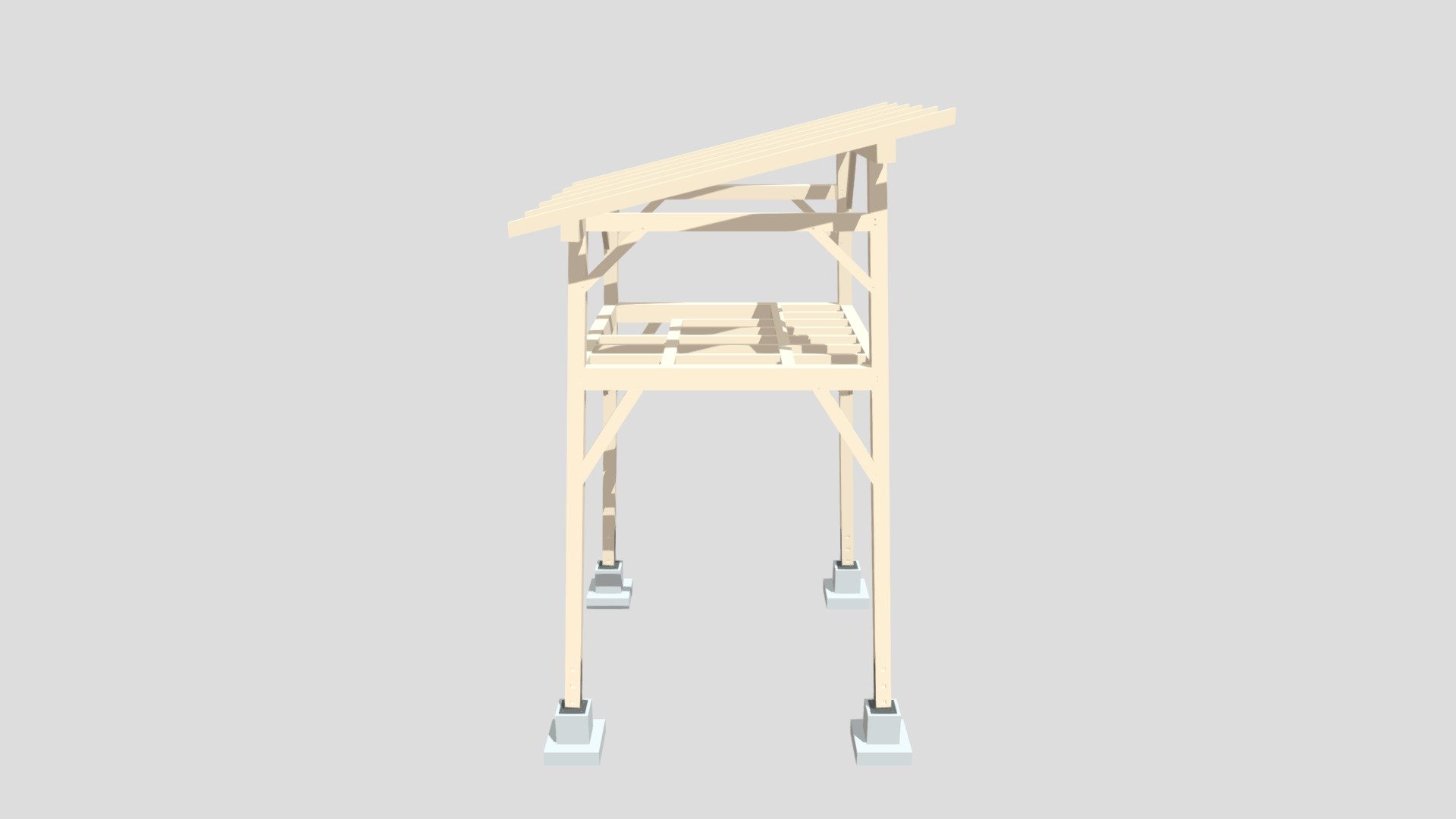 Timber Frame Observation Tower - 3D model by Mesic Vale LLC (@mesicvale ...