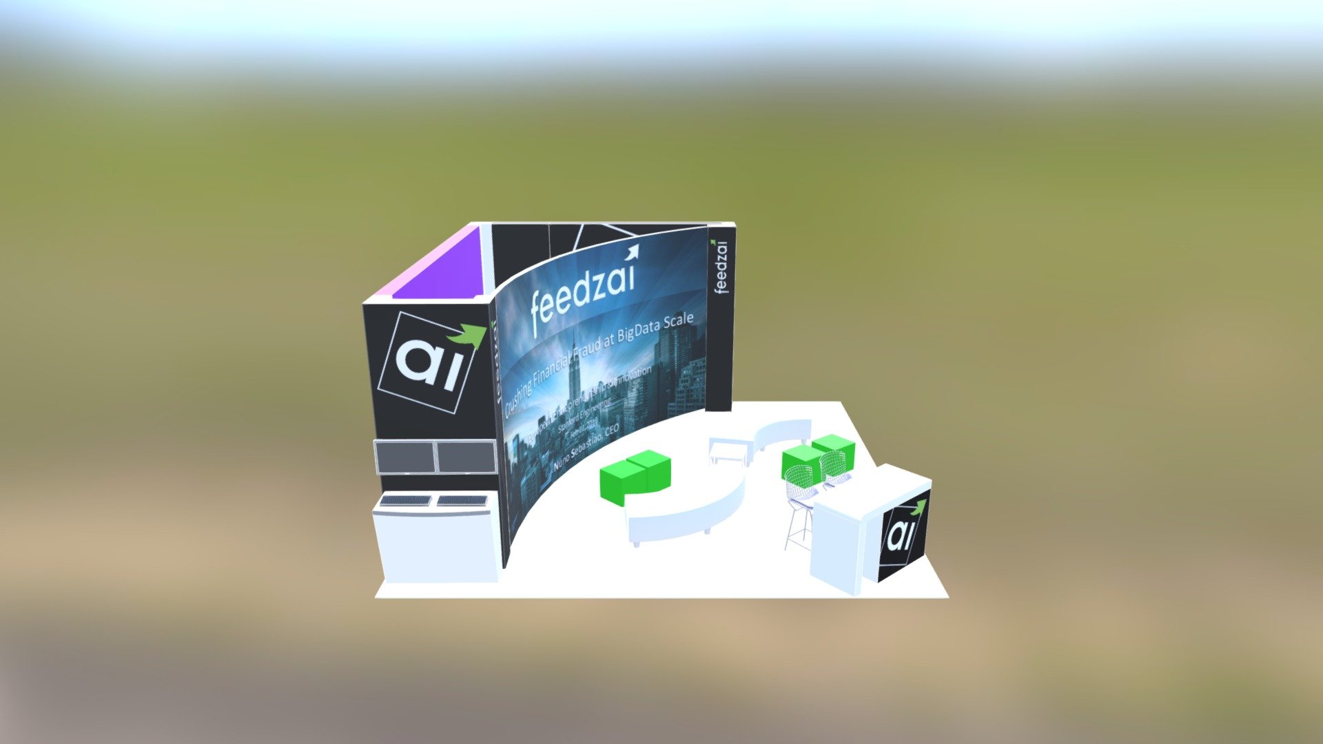 20 x20 Custom Exhibit Design - 3D model by jimmyvr [f0fb376] - Sketchfab
