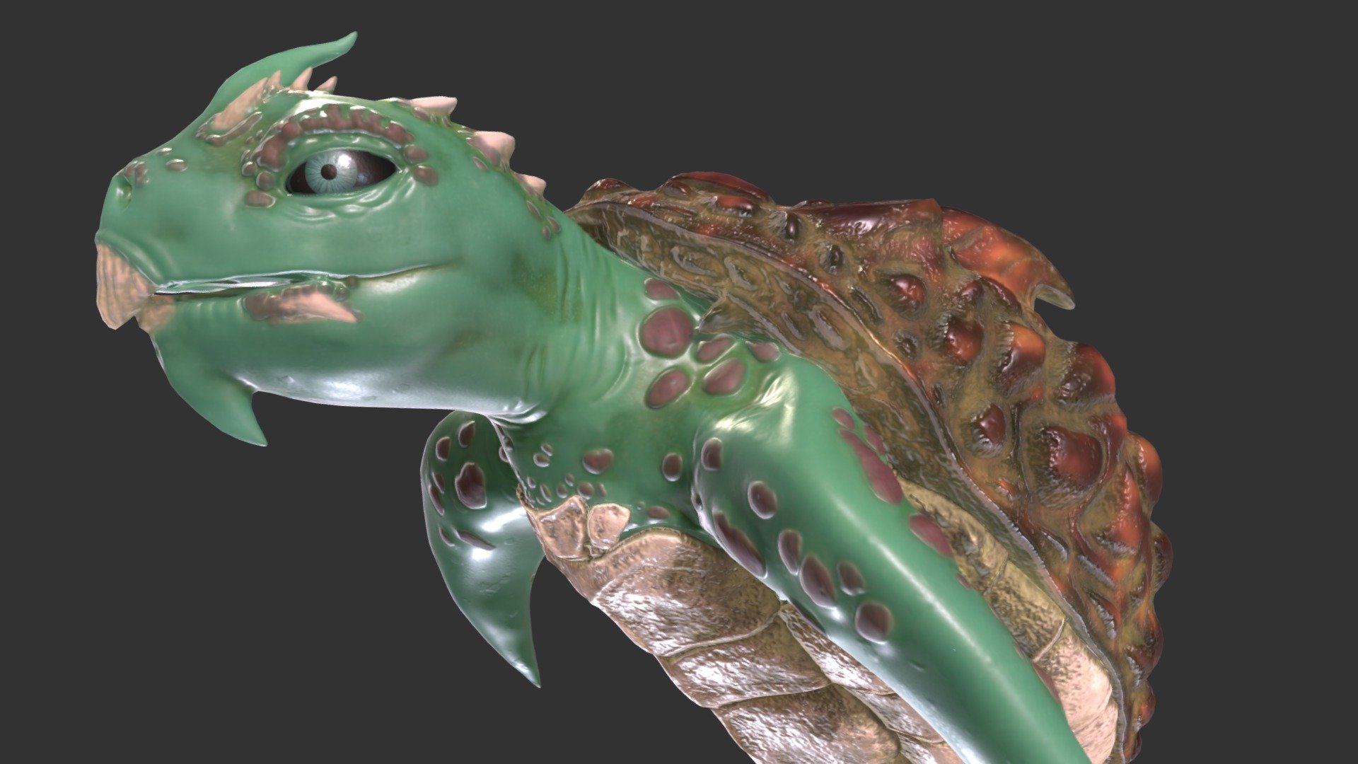 Turtle/Fish hybrid - 3D model by isabellalariccia [f0fbff2] - Sketchfab