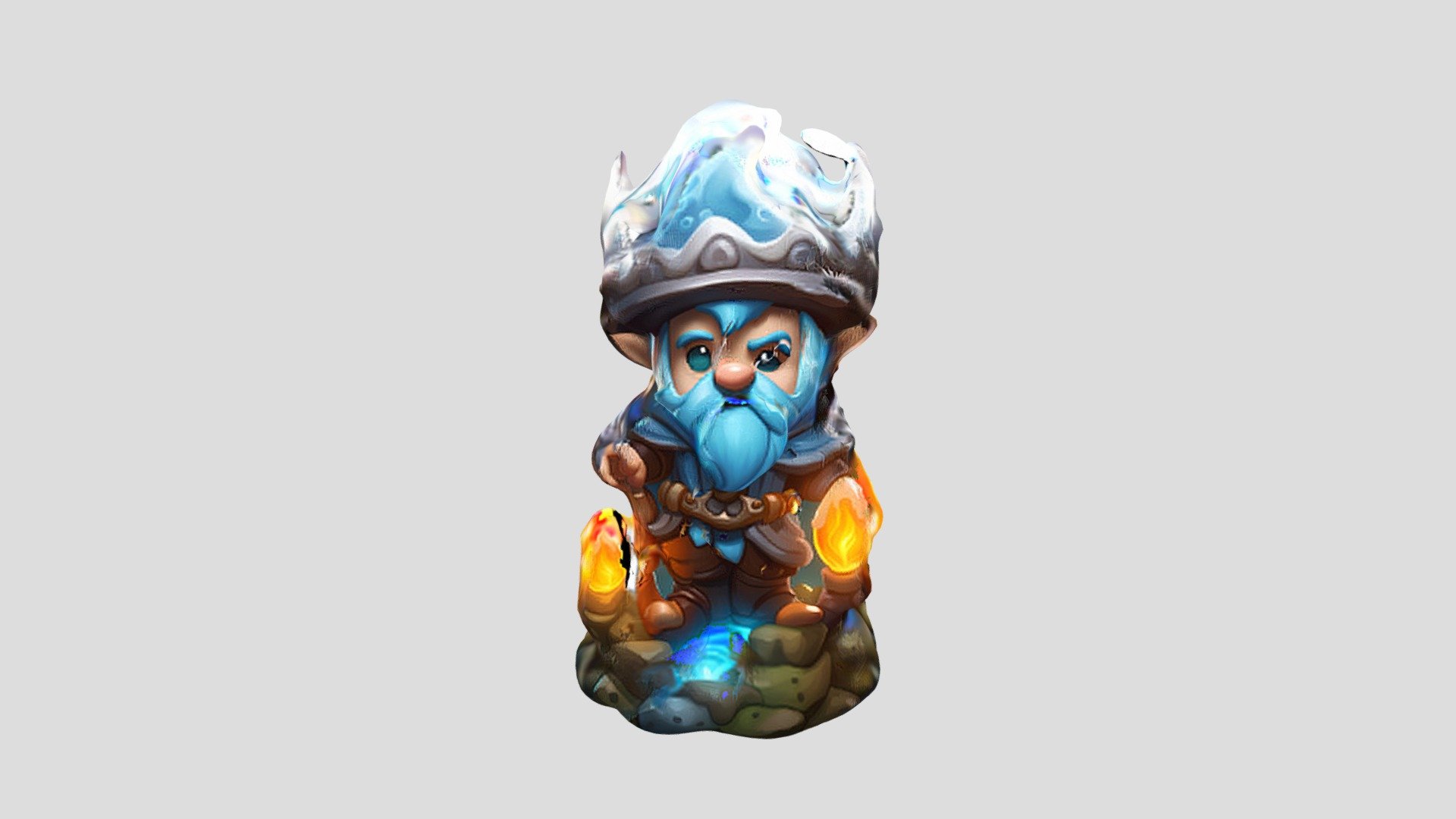 Blue Dwarf with Gold and Diamonds A blue dwar - Download Free 3D model ...