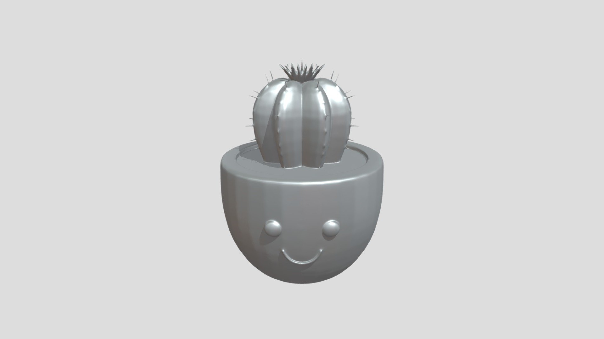 happy cactus in a pot - 3D model by gs.holdsworth [f10a98c] - Sketchfab