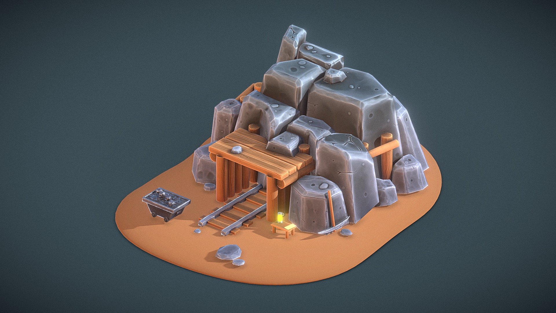 Stylized Mine - 3D model by Gizem (@itsgizem) [f10fbaa] - Sketchfab