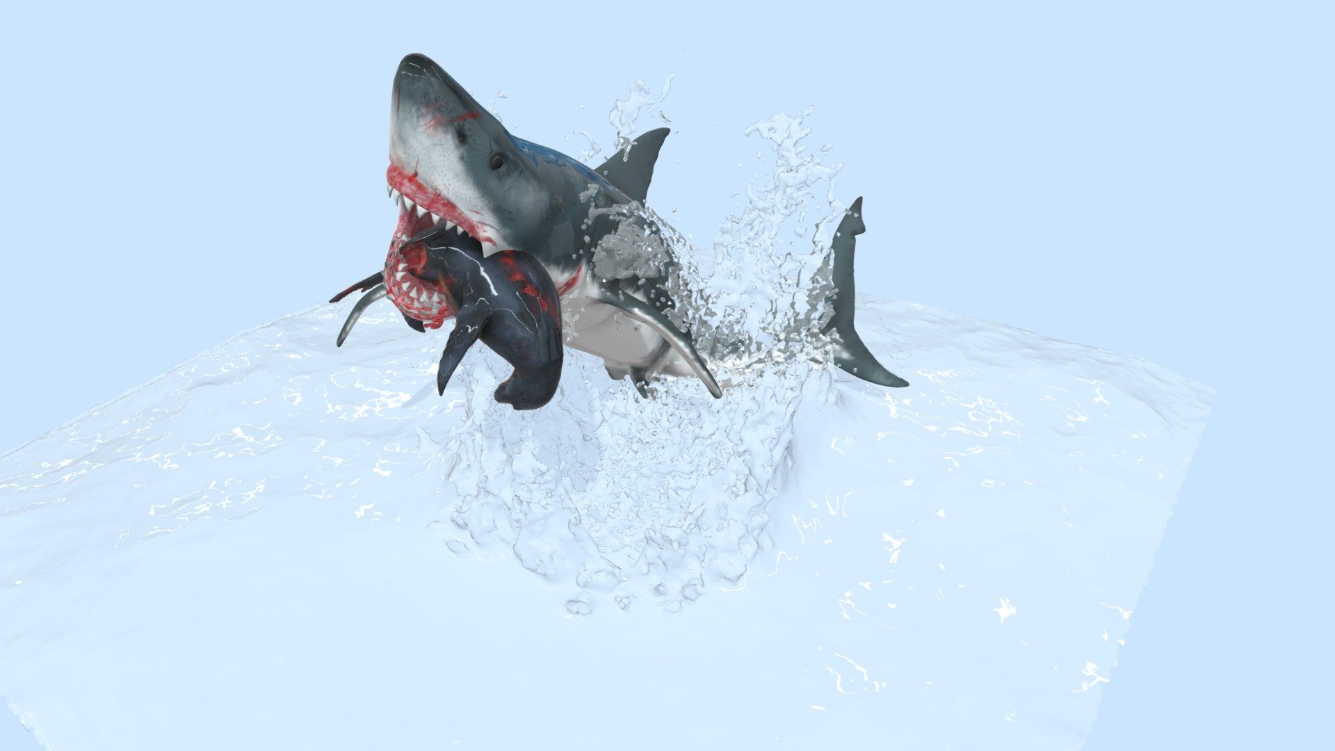 Shark Attack - Download Free 3D model by local.yany [f1104b1] - Sketchfab