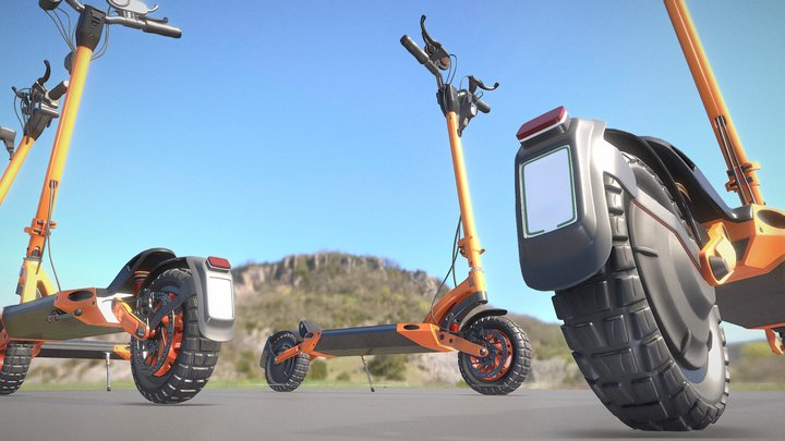 Electric-motor-scooter 3D models - Sketchfab