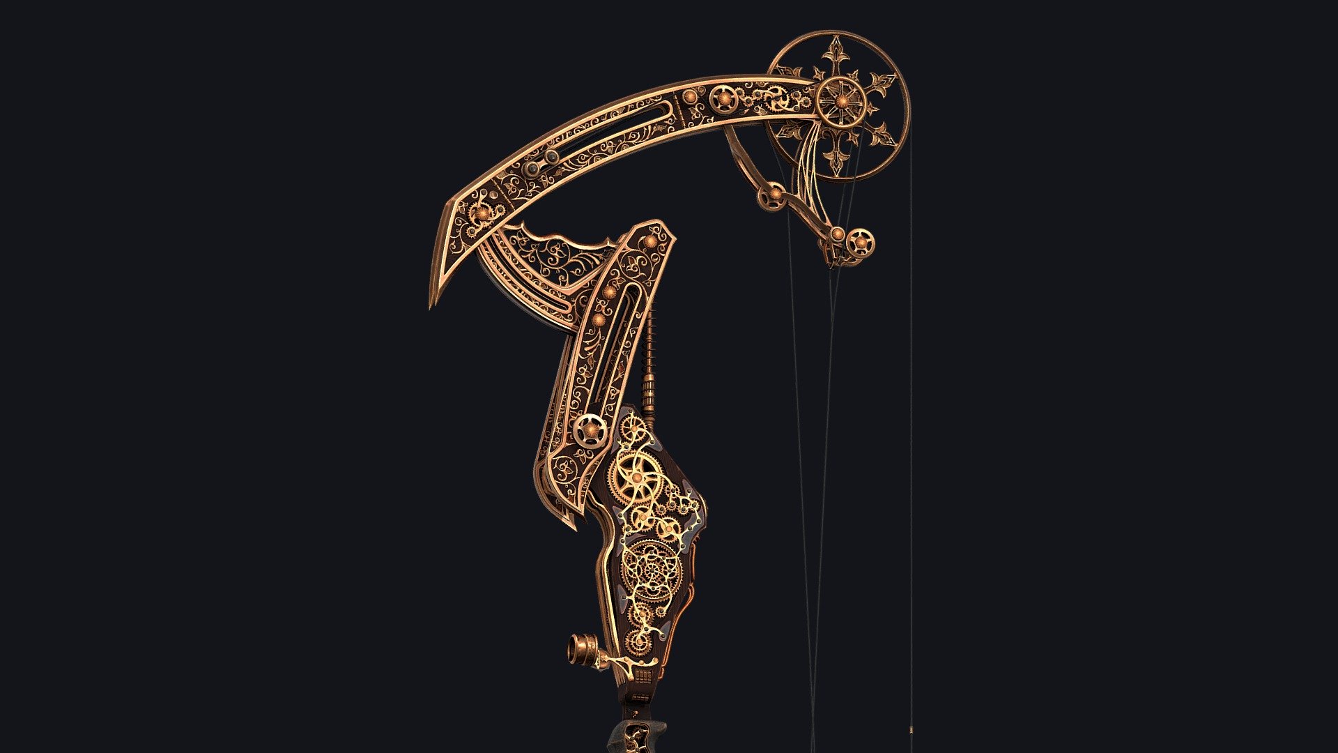 Steampunk Bow - 3D model by georg.koobak [f112796] - Sketchfab