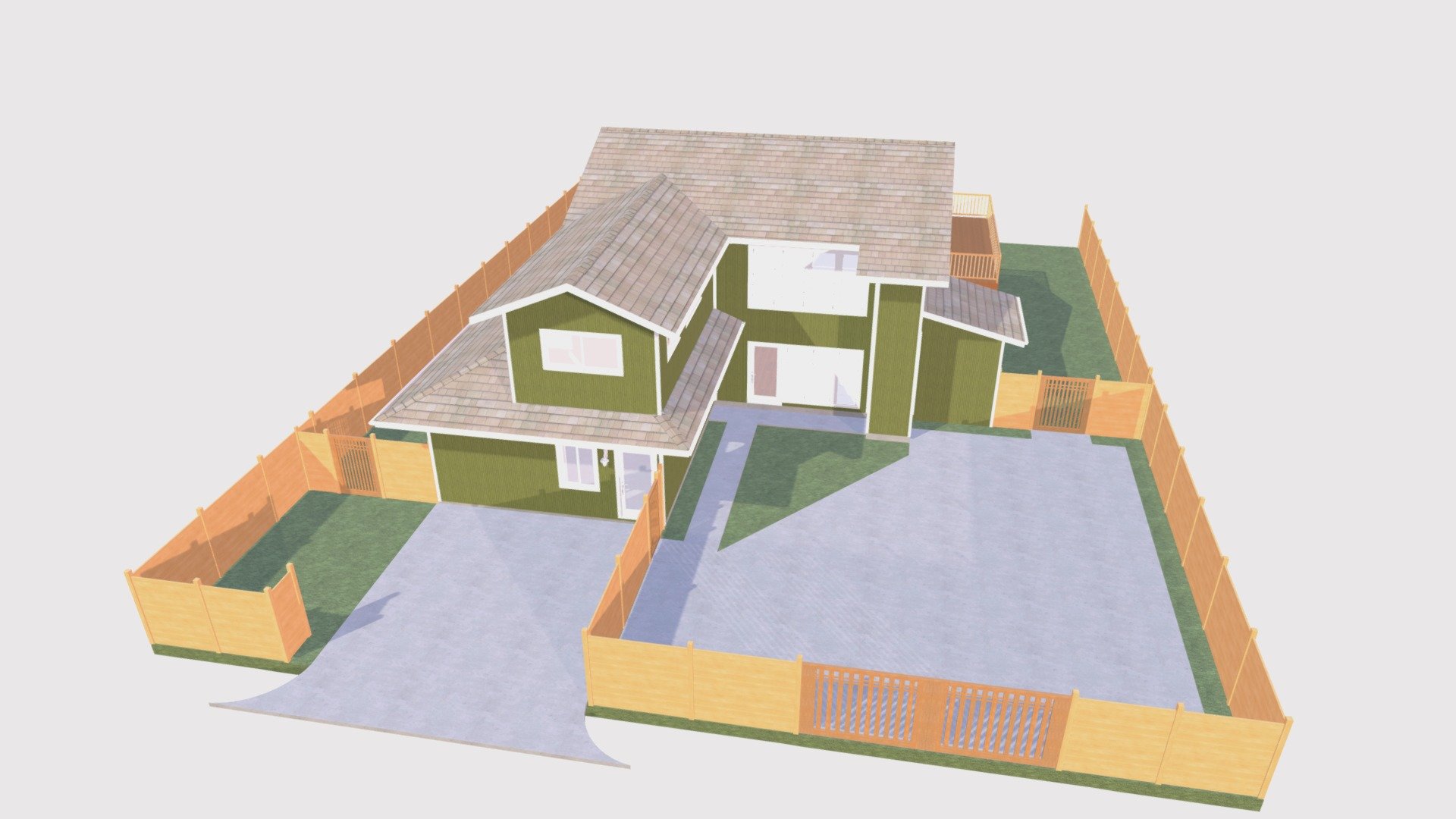 E-1 Stevenson Fence & Slab PLAN 1 - 3D model by Pro Draft, Inc ...