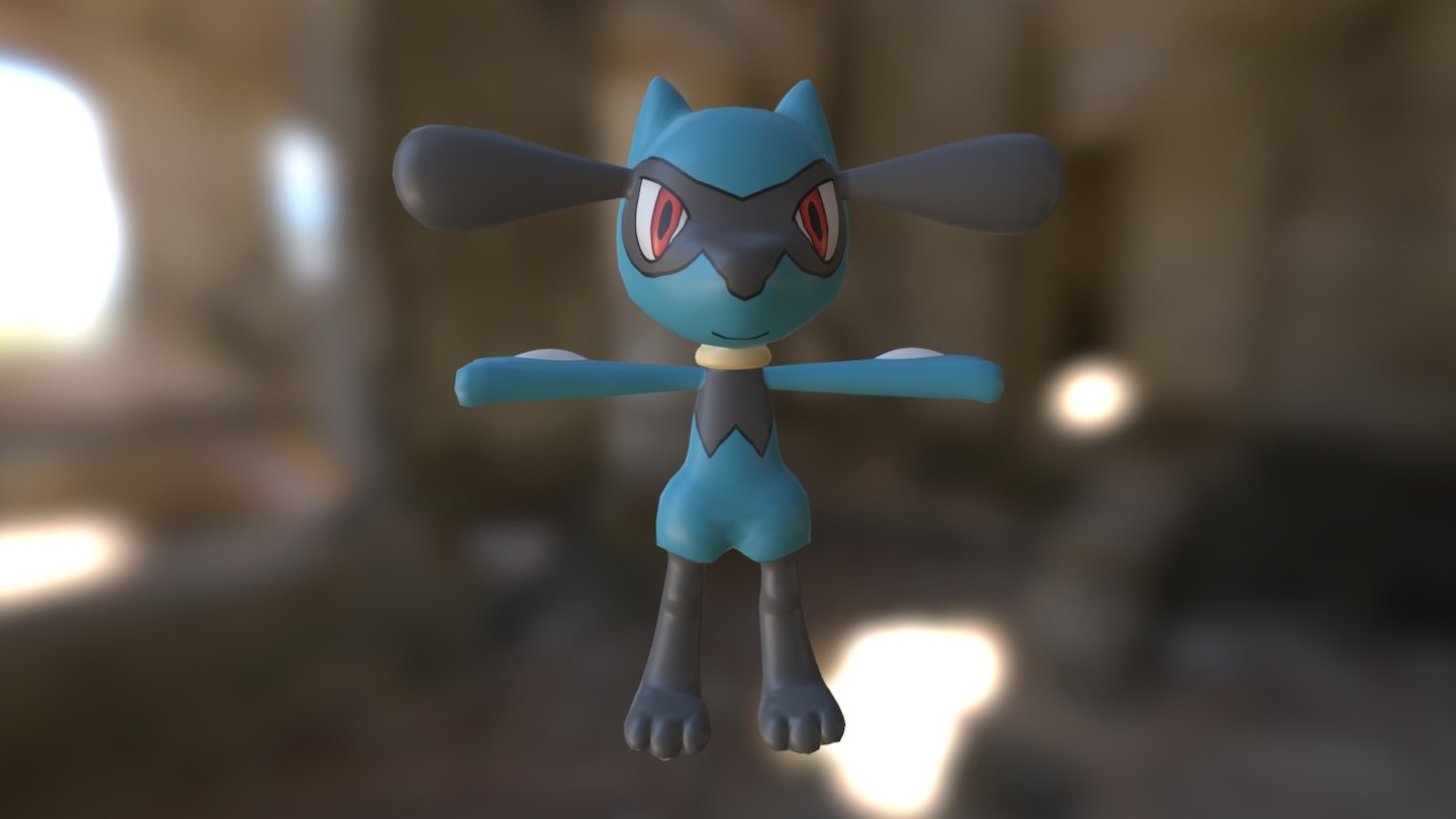 Riolu Pokémon - 3D model by pulmunyi [f11e241] - Sketchfab
