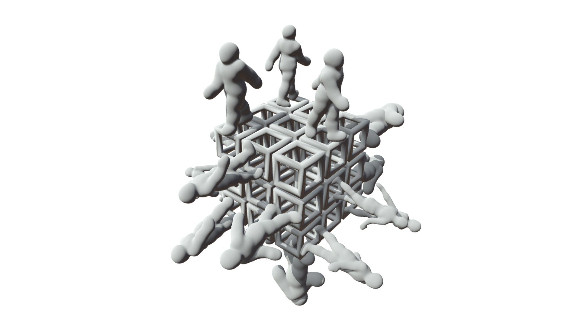 Cubes #1 - 3D model by KoenraadVanDaele [f122f3c] - Sketchfab