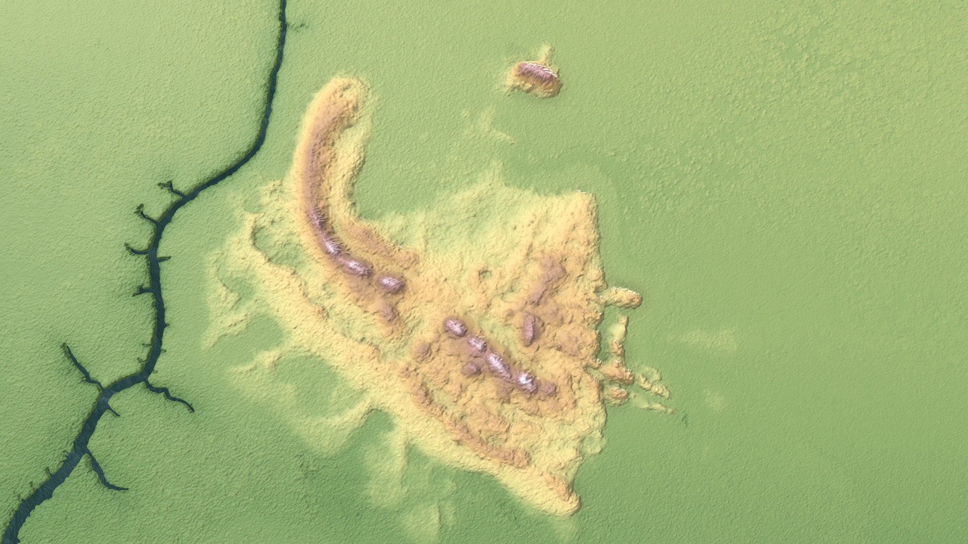 3D Terrain Map of Hamilton Mound - 3D model by University of South ...