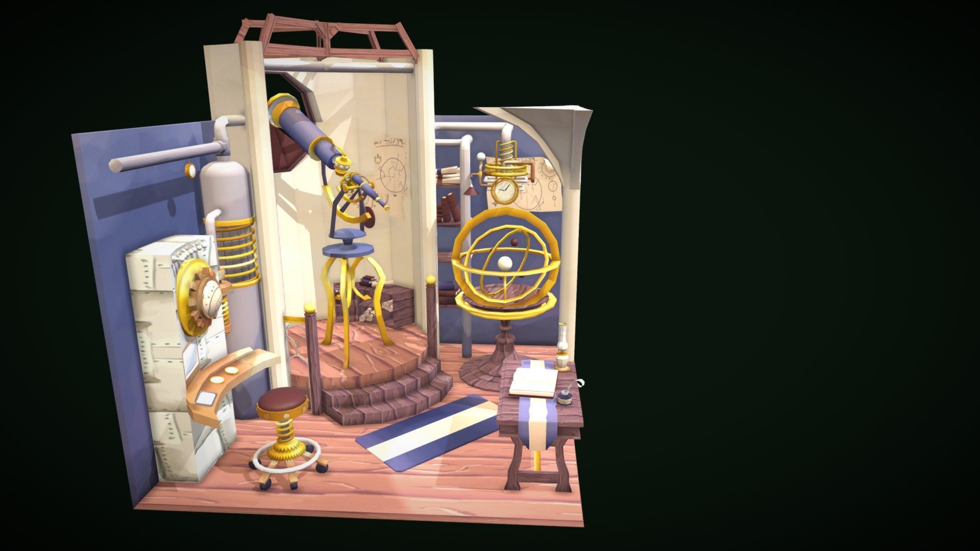 DaeCrib-astronomers room - 3D model by Bas_Vervoort [f127190] - Sketchfab