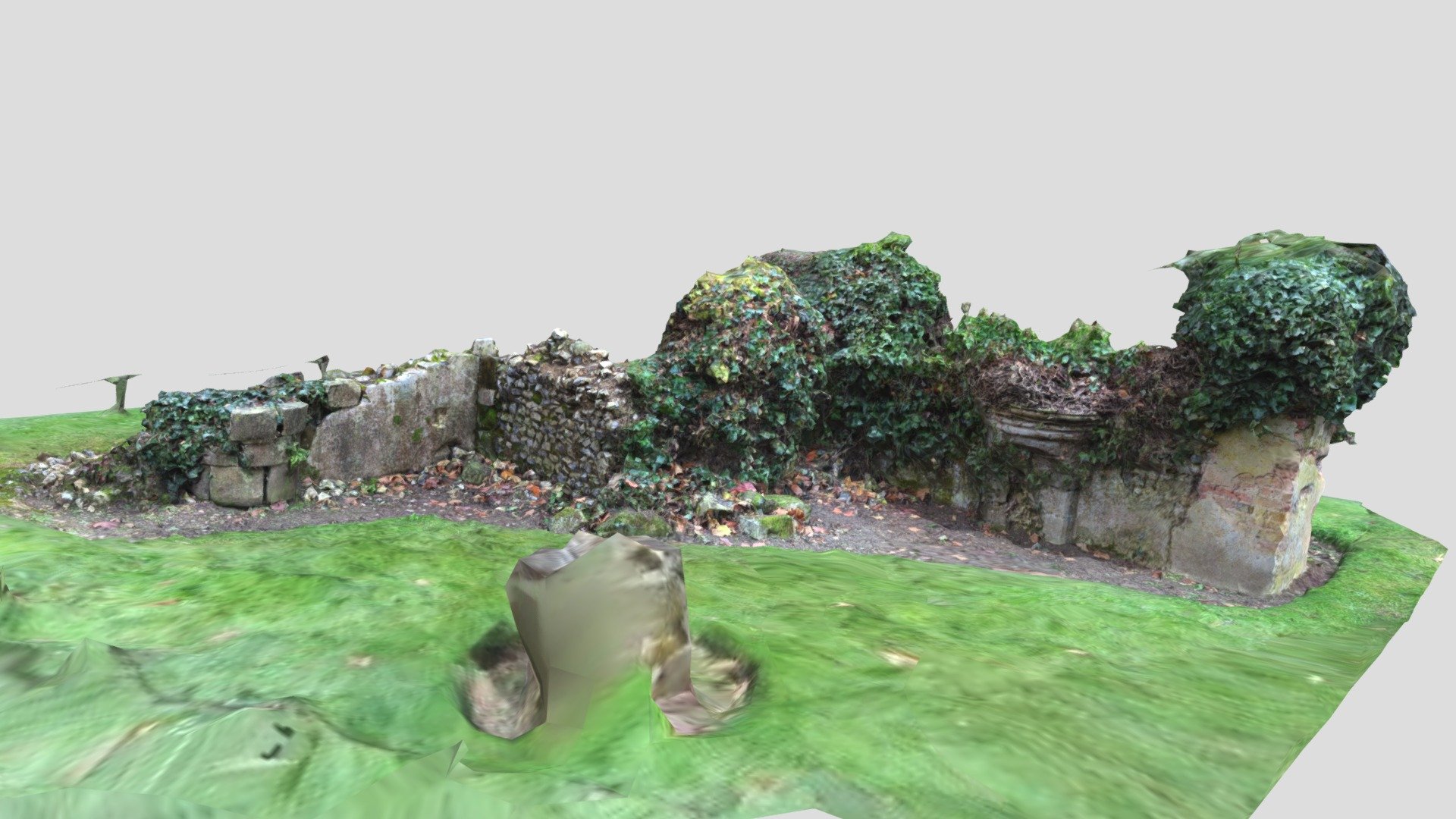 Mottisfont Monastic Ruins on South Lawn - #1.2 - 3D model by National ...