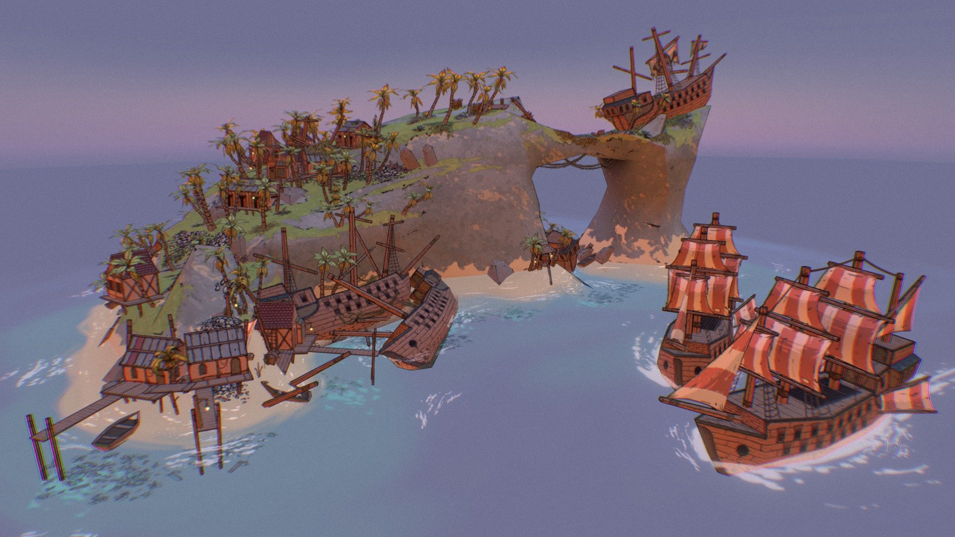 Pirate Island #FantasyIslandChallenge - 3D model by Marcin Piekarzewski (@340art) [f12cfbb ...