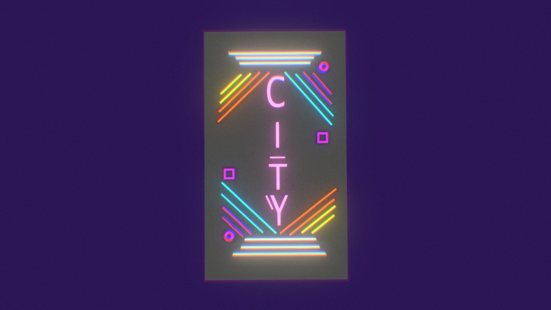 Neon City Light - Download Free 3D model by Michinata [f12d922] - Sketchfab