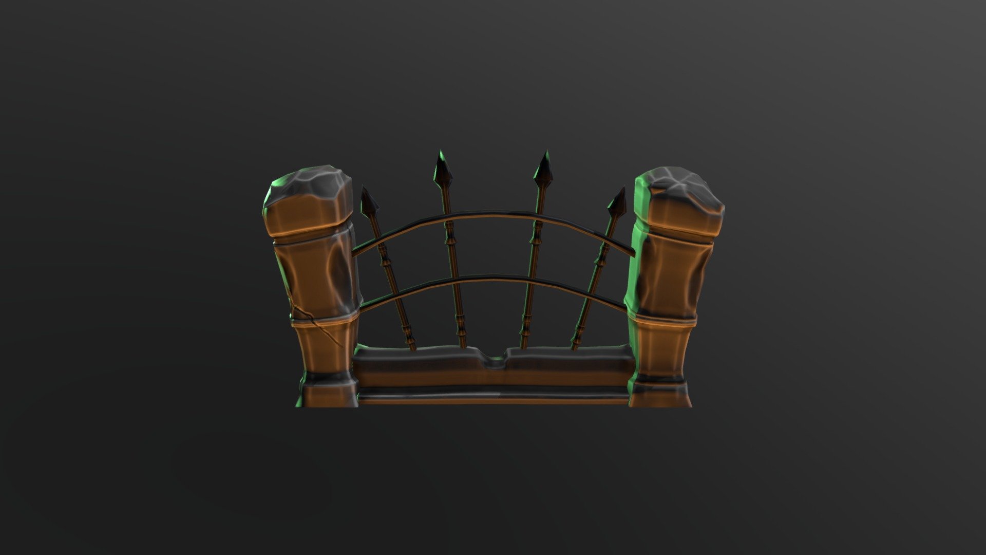 Gate Low Poly - 3D model by Gyoza (@minabae) [f12fe88] - Sketchfab