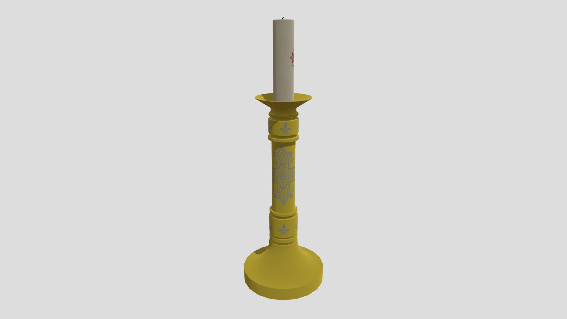 Candle And Holder - 3D model by SophiatheCopt [f1317b5] - Sketchfab