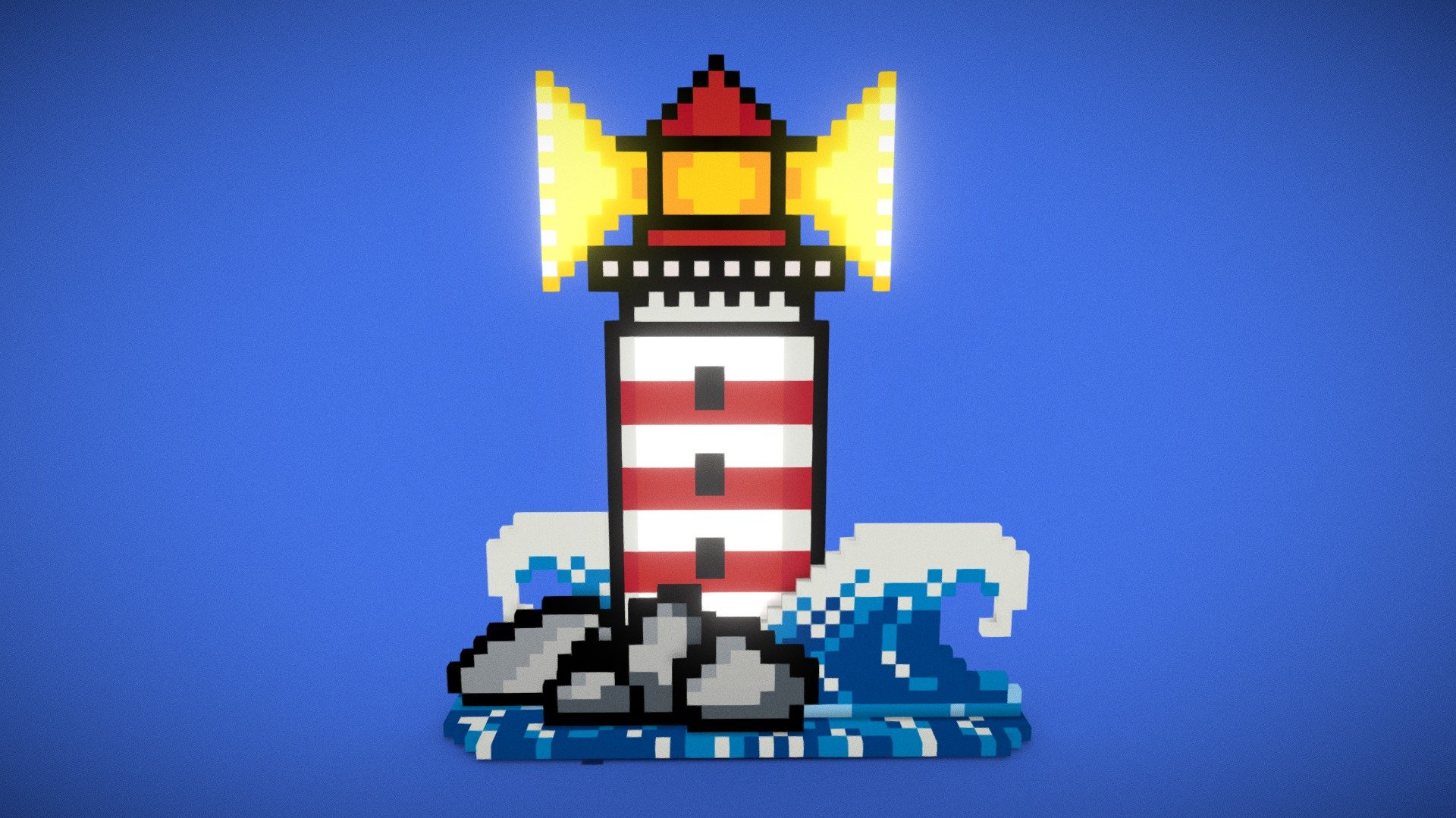 Lighthouse Pixel Challenge - Buy Royalty Free 3D model by Código Píxel ...