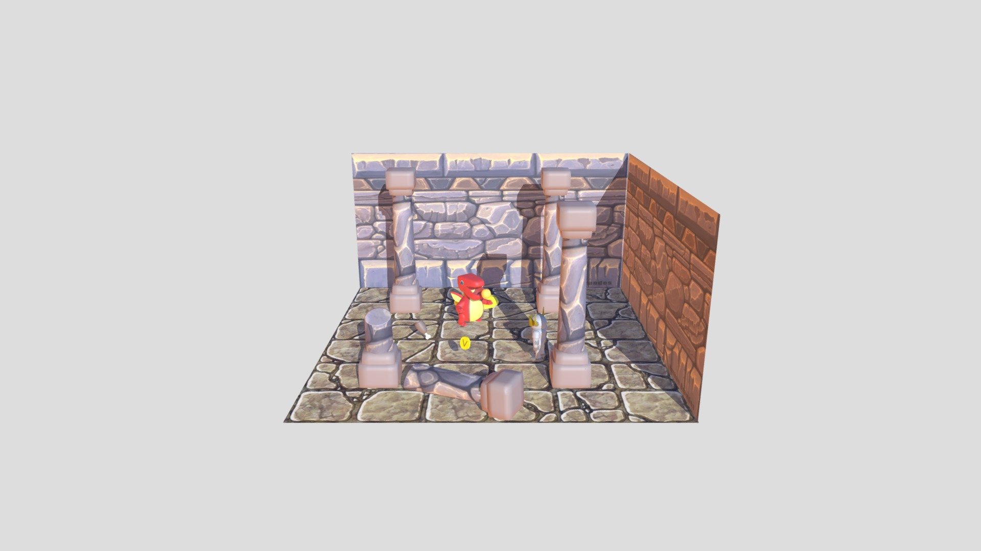 DragonProtectingGoldFromKnight - 3D model by Vizil [f1360fc] - Sketchfab