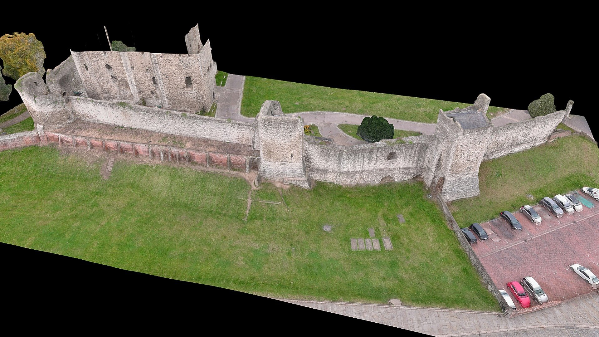 East curtain wall, Rochester Castle - 3D model by Kent Archaeological ...