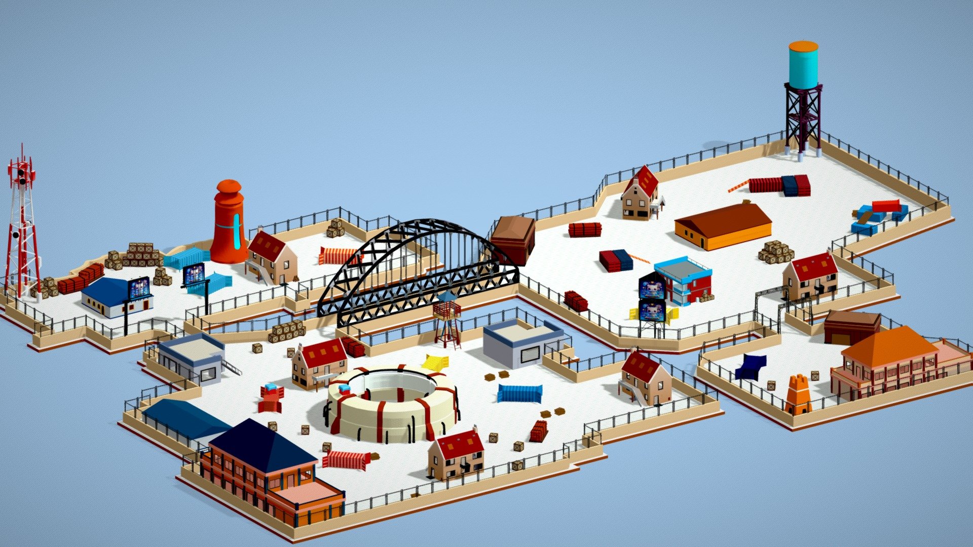 TDM MAP - 3 - FPS Game Environment - Low poly 🎮 - Buy Royalty Free 3D ...