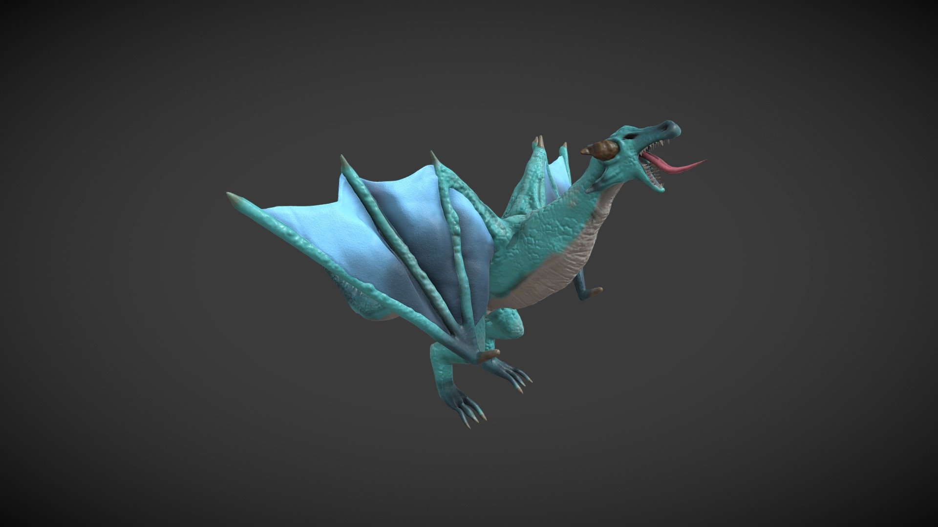 Blue Dragon - 3D model by elsa bejarano (@elsab) [f1407e5] - Sketchfab
