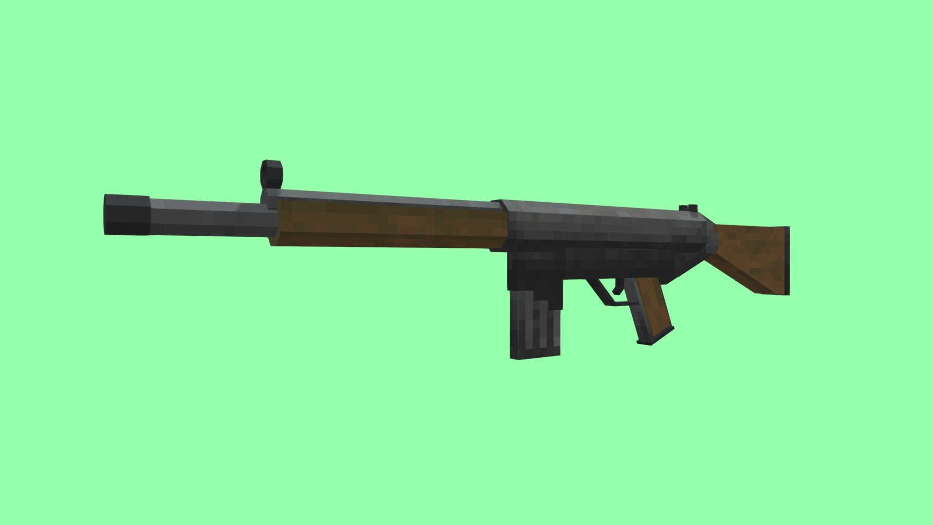 Minecraft Battle Rifle - 3D model by carBENfiber [f146b6e] - Sketchfab