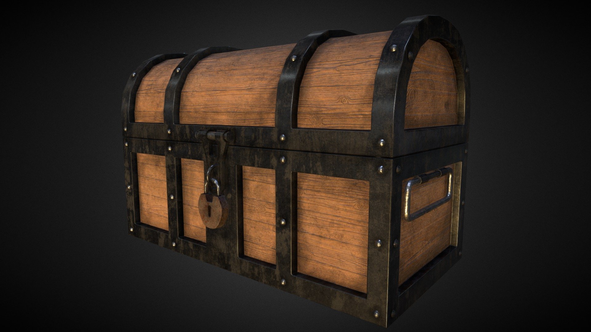 The Medieval Chest gameready lowpoly - Download Free 3D model by ...
