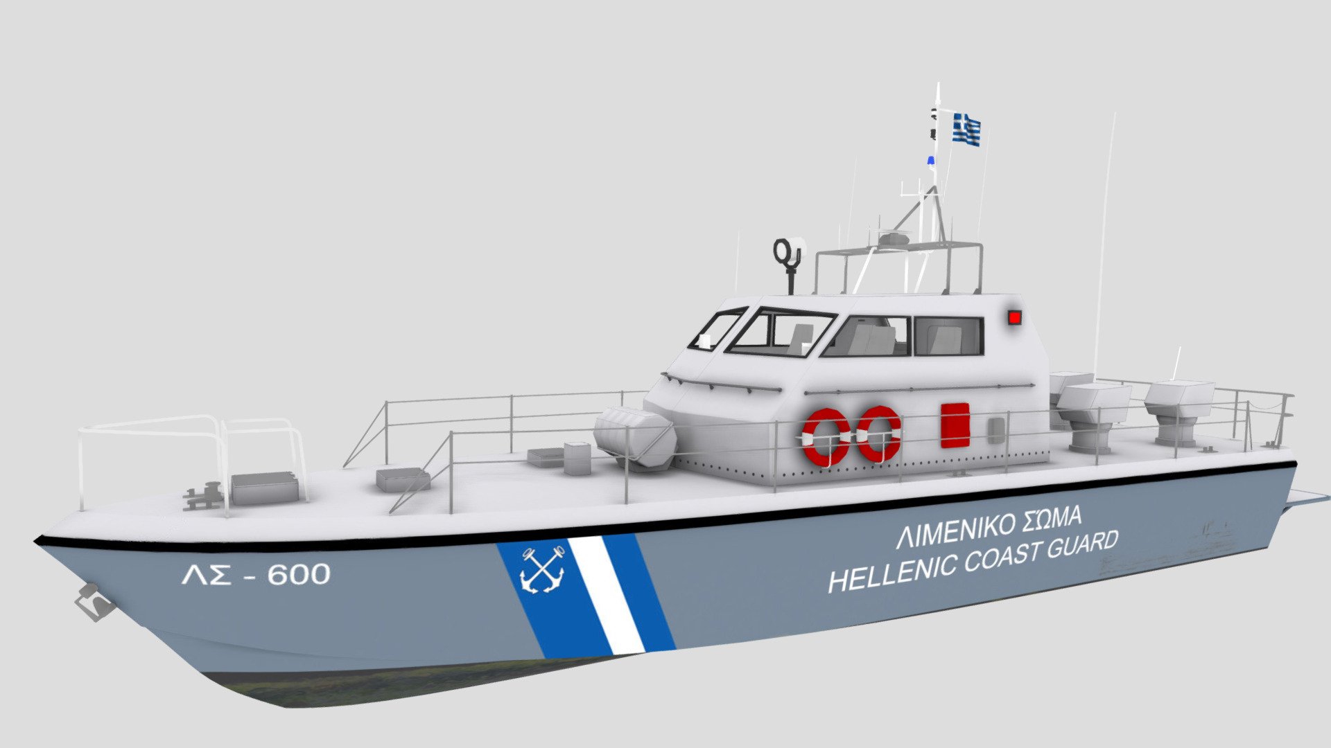 Hellenic Coast Guard - Buy Royalty Free 3D model by 3dship.net [f1495bc ...