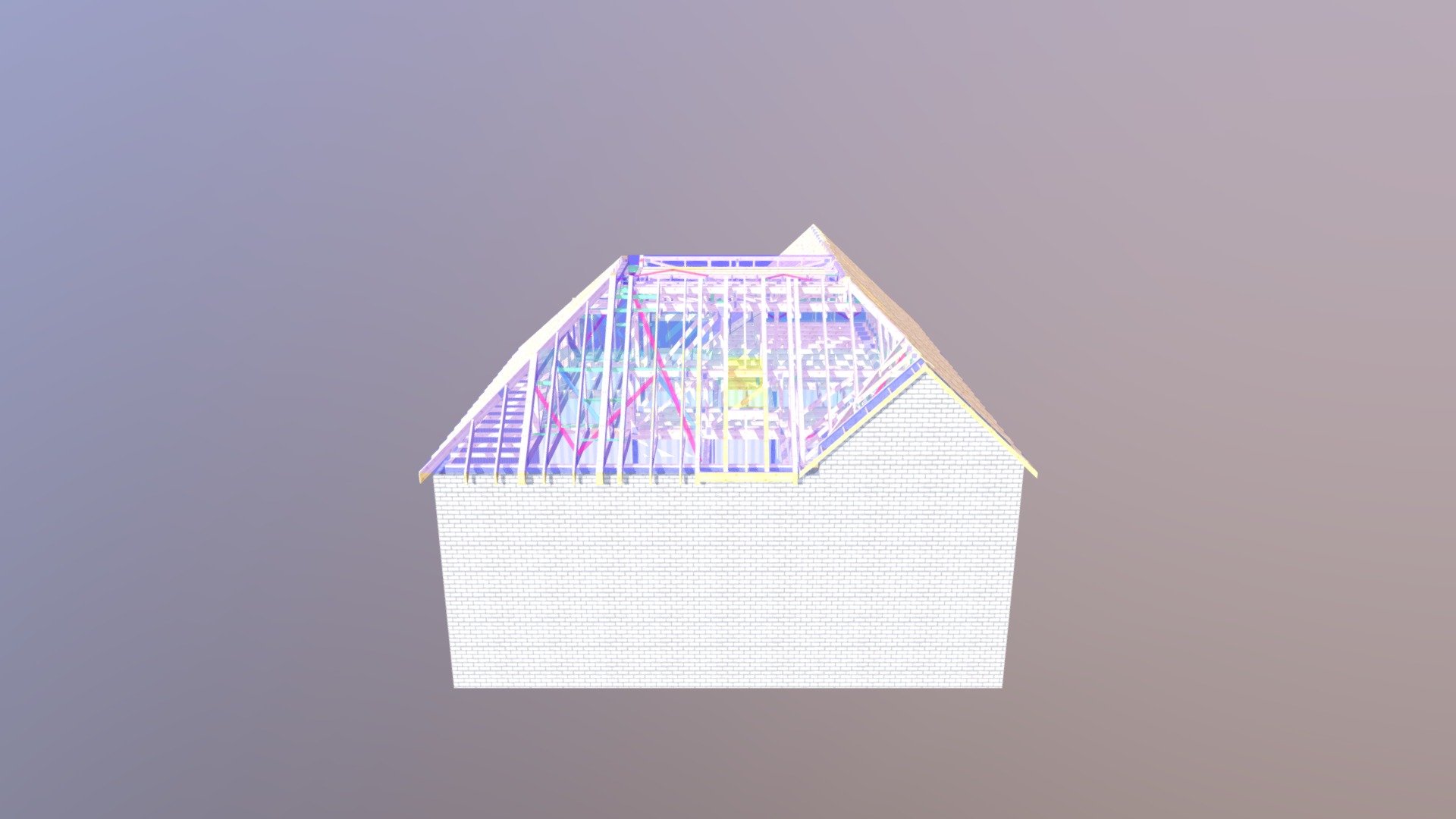 P11004A, Roof Truss Layout - 3D model by Martin Hallam. Harmony Timber ...