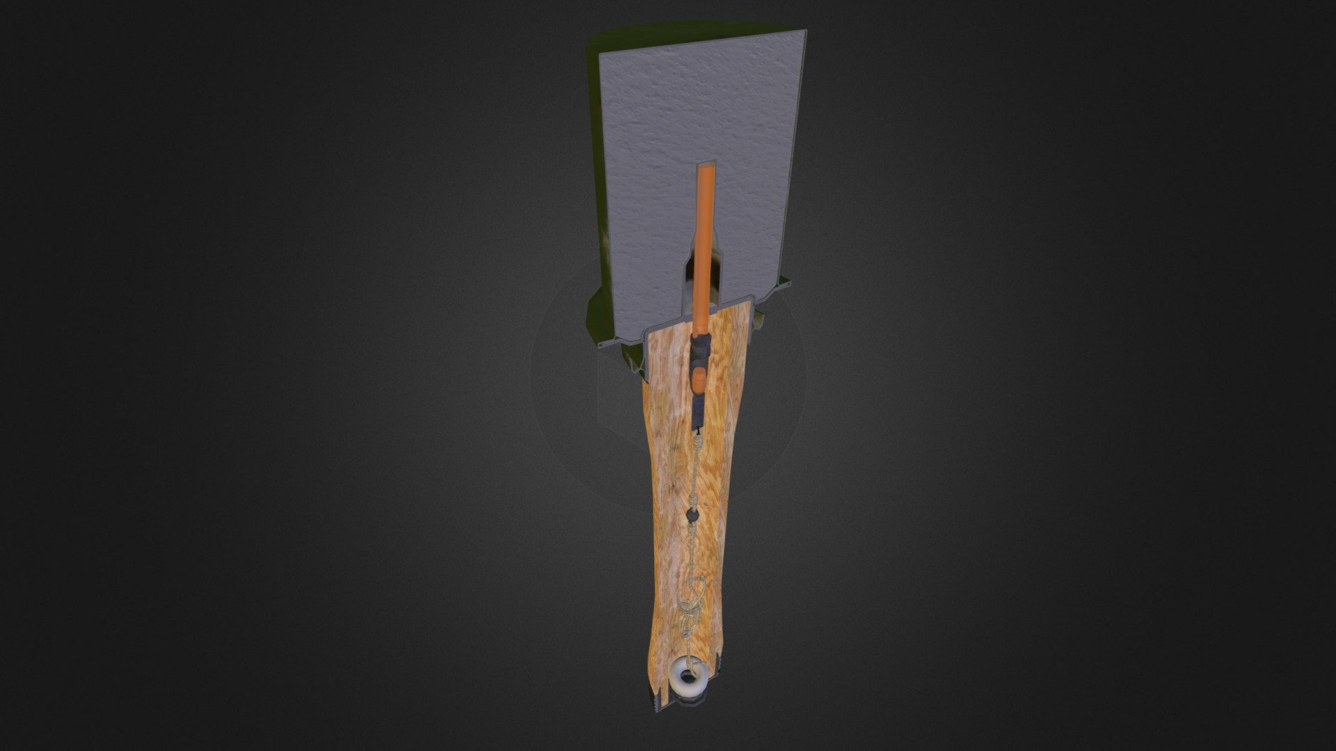 Stick grenade 24 cross section - 3D model by Zach3D [f14b06b] - Sketchfab