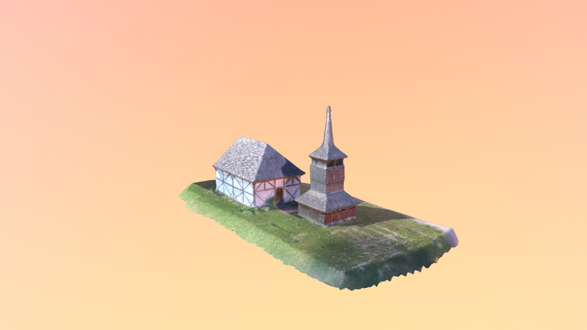 Church tower - 3D model by moradhu [f14bcec] - Sketchfab