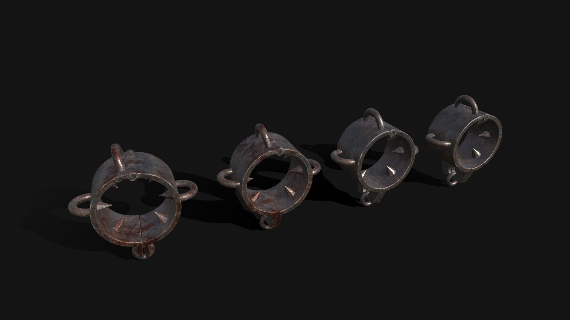 Medieval Spiked Cuffs - Buy Royalty Free 3D model by Clockwork ...