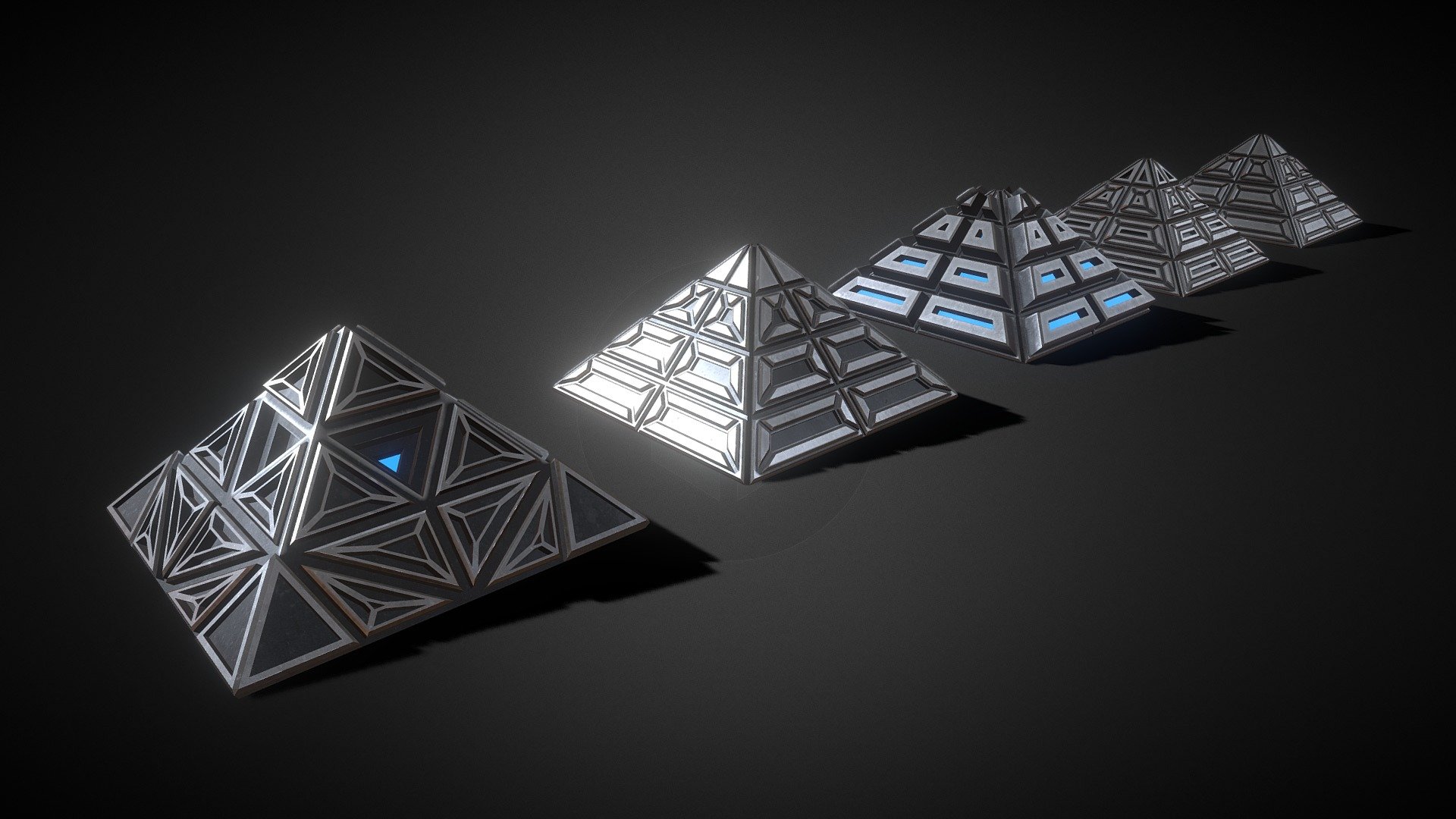 Sci- Fi Pyramid Metal (Part Four) - Buy Royalty Free 3D model by Md ...