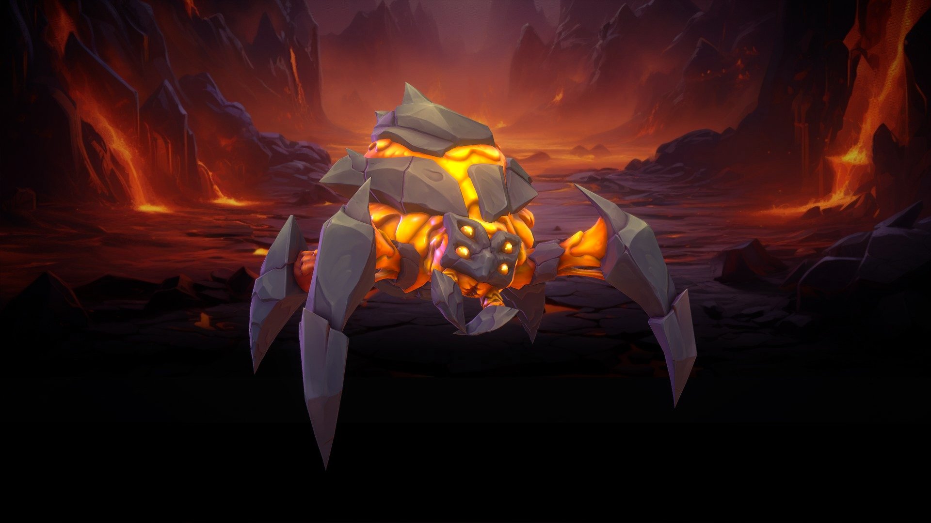 Stylized Fire Spider - 3D model by N-hance Studio (@Malice6731 ...