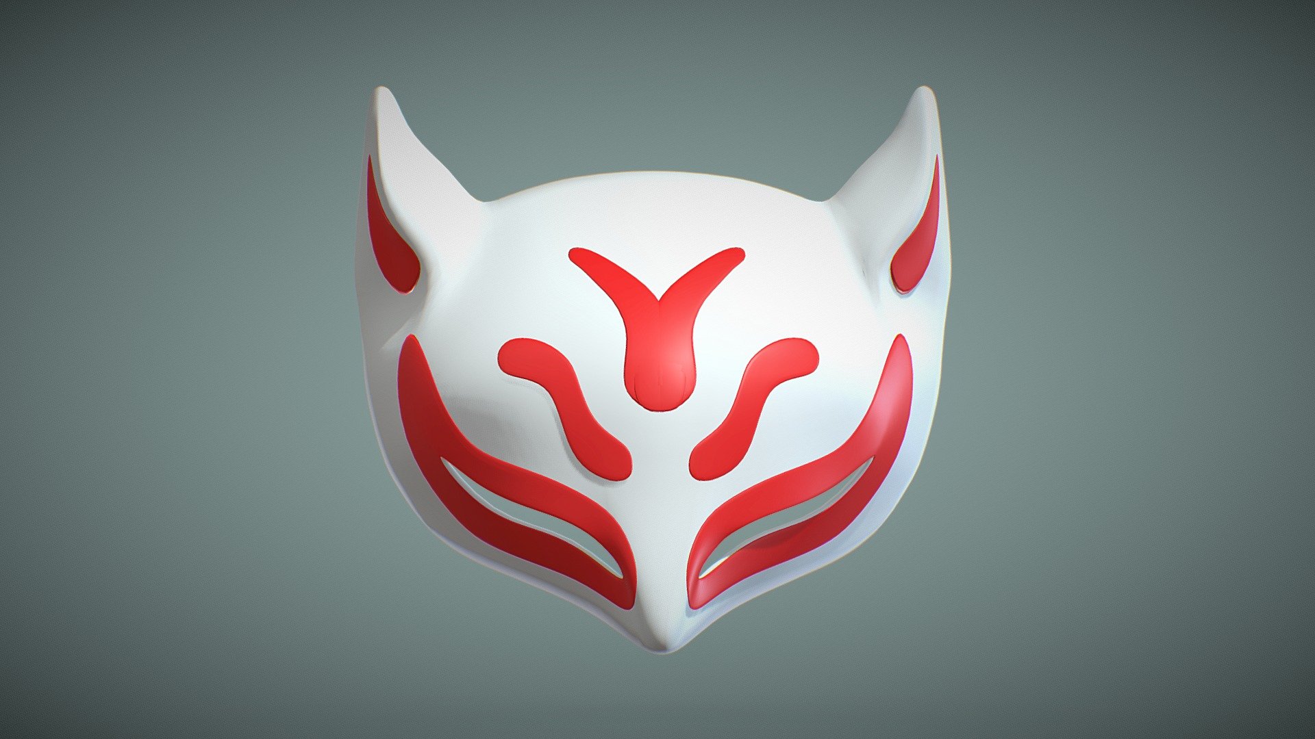 Japanese Kitsune Mask Buy Royalty Free 3d Model By Tkkjee [f156536