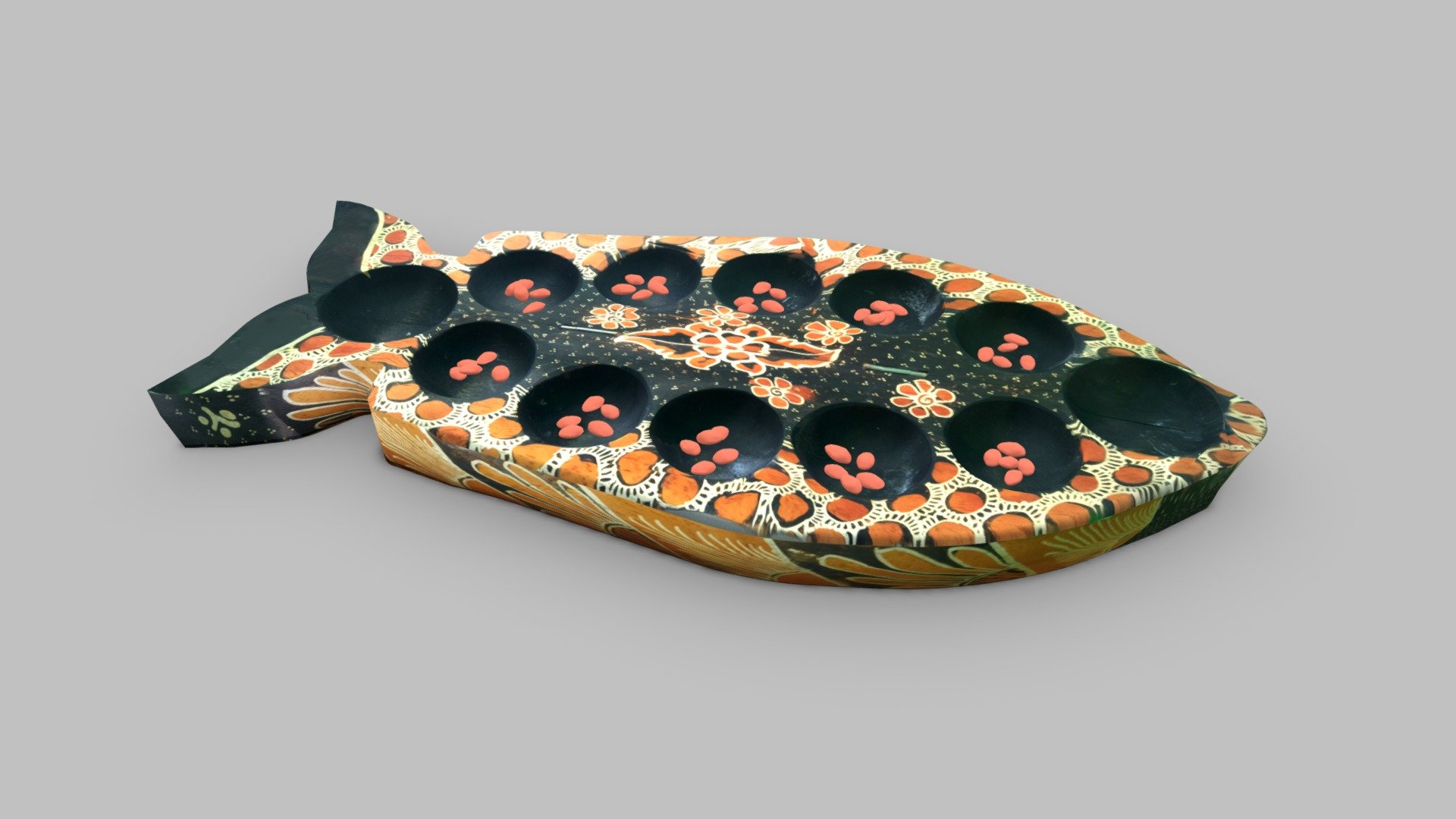 Congklak Board - 3D model by Daringcuteseal [f15bada] - Sketchfab