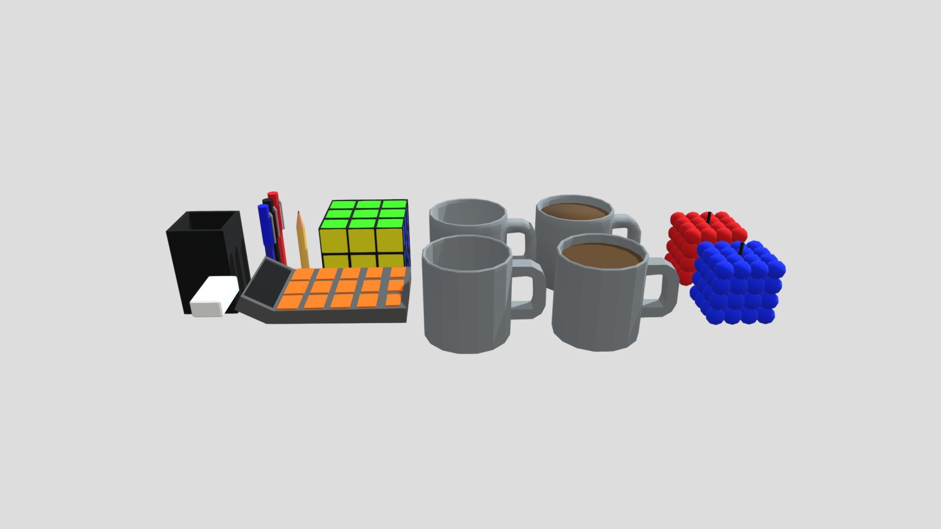 Desk Decorations Asset Pack - Download Free 3D model by Jay_Foo ...
