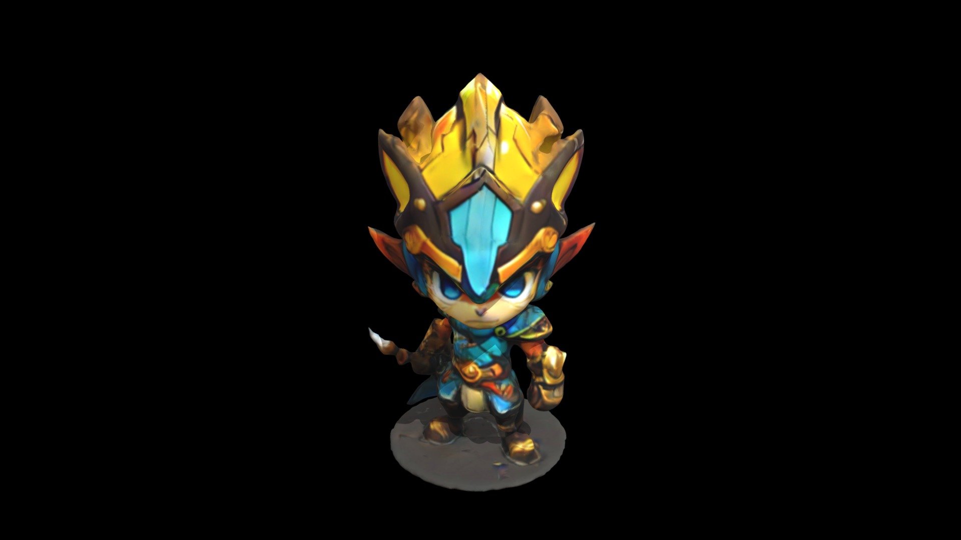 A cartoon depiction of a warrior elf stands out - Download Free 3D ...
