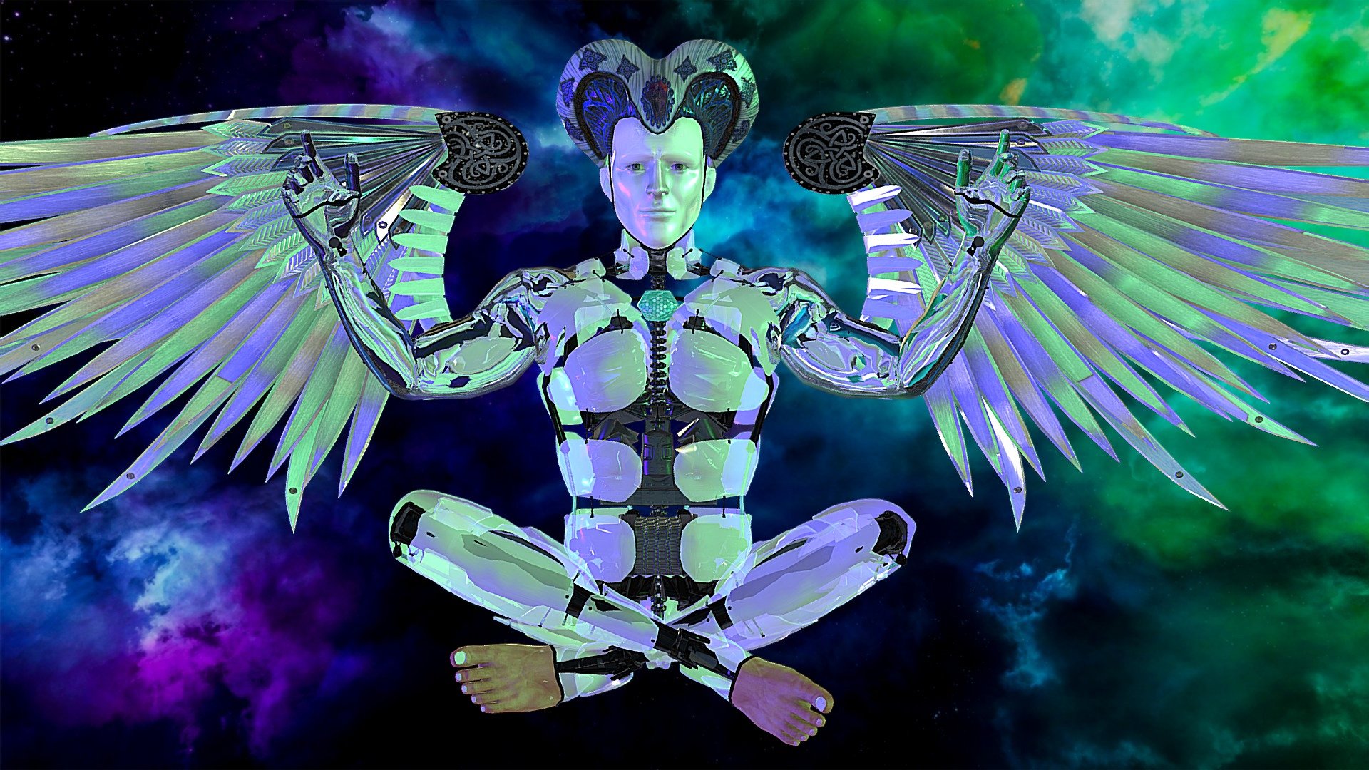 Cybernautic Angel - male version - 3D model by Miguelangelo Rosario ...