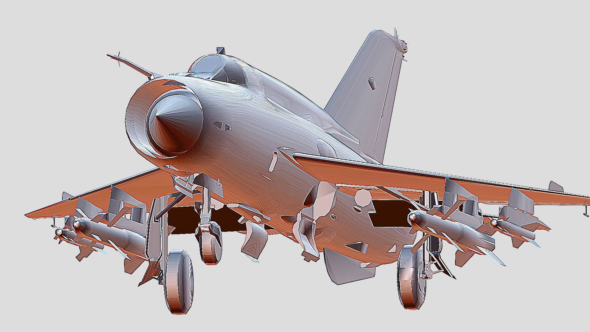 MIG-21 Fishbed - Buy Royalty Free 3D model by SilliconValleyPilot (@real3d) [f15e4fa ...