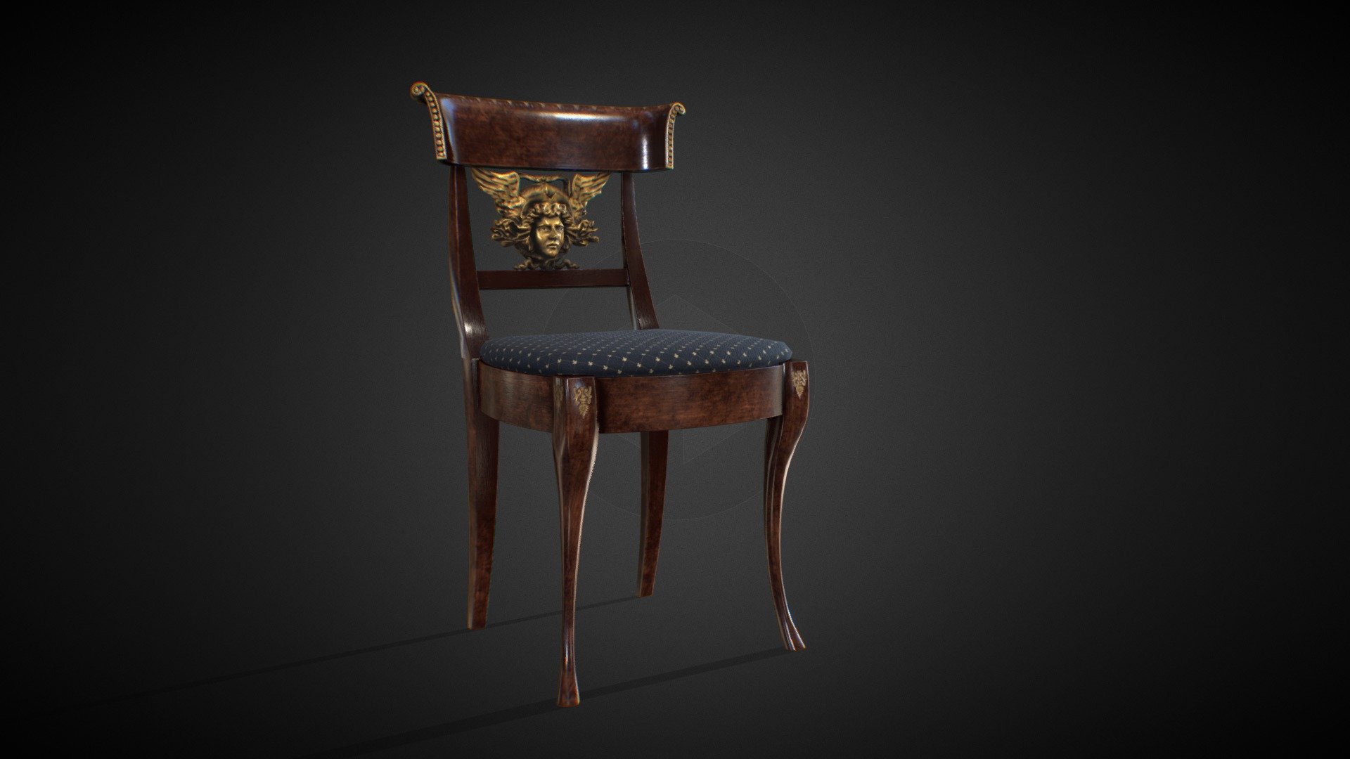 Mercury Chair Regency Period - Download Free 3D model by Ant Gregory ...